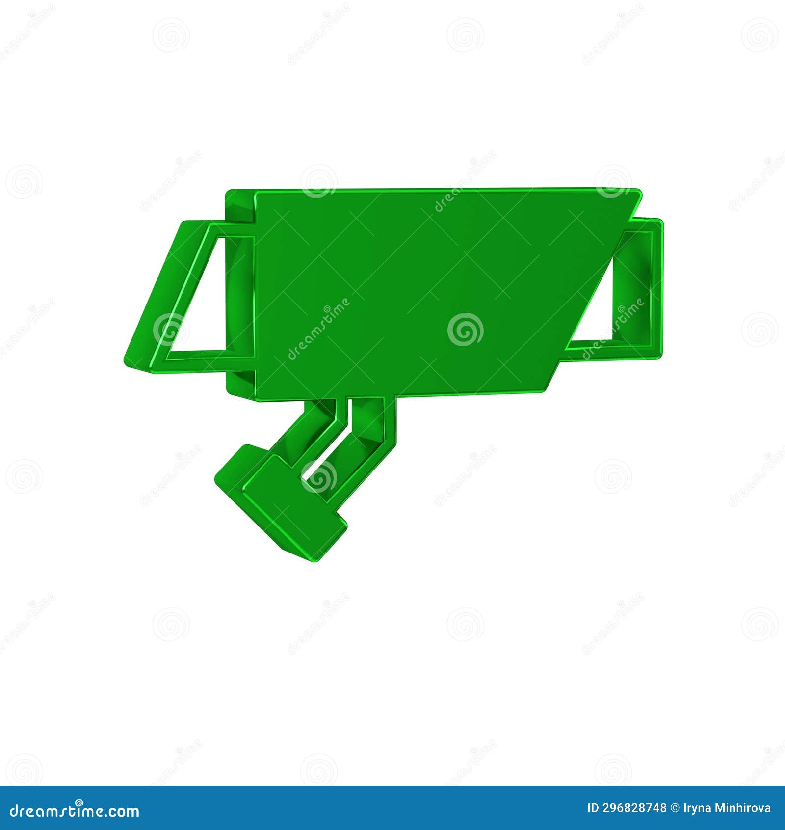 Green Security Camera Icon Isolated on Transparent Background. Stock ...