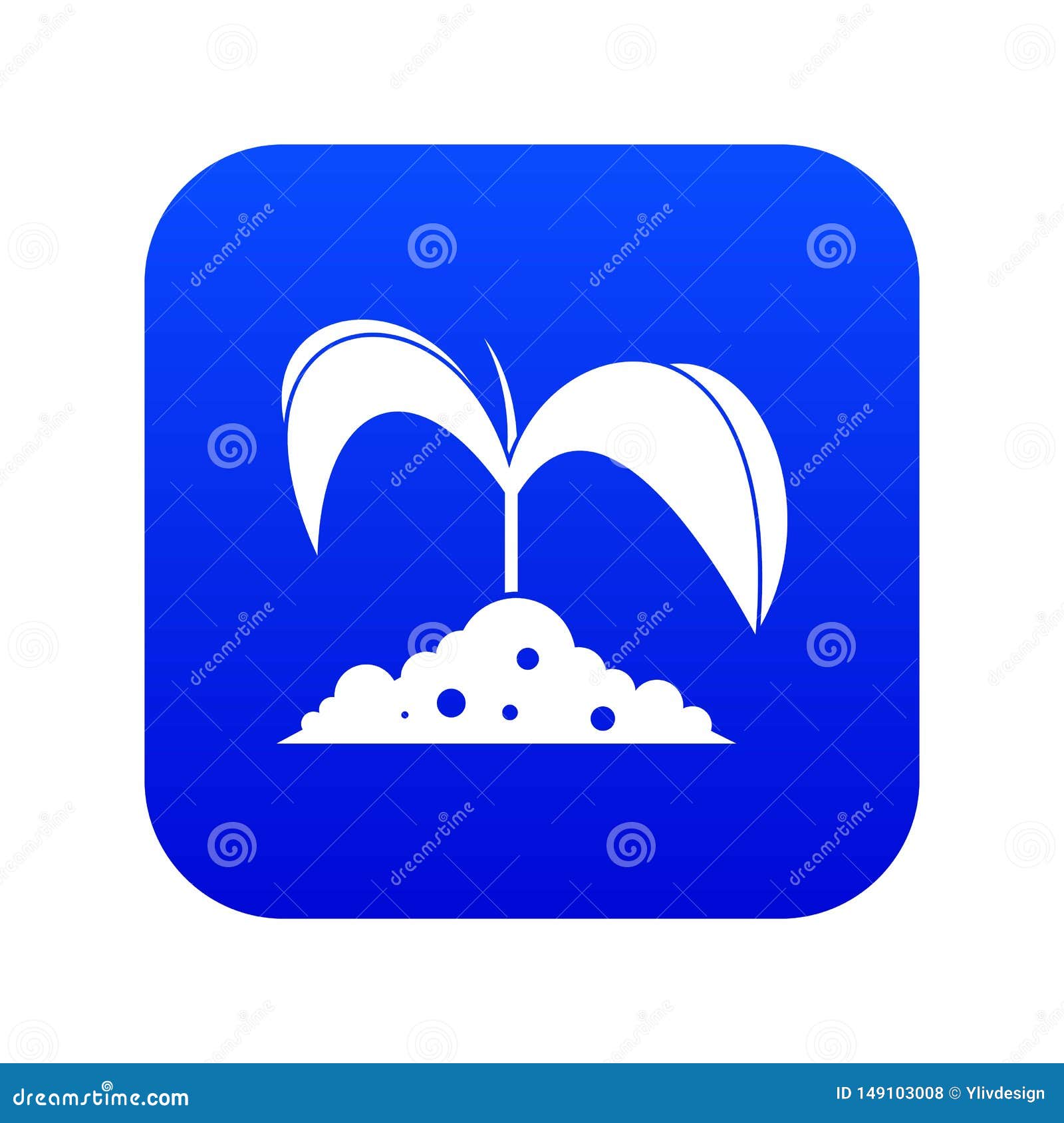Green Seedling in Soil Icon Digital Blue Stock Vector - Illustration of ...