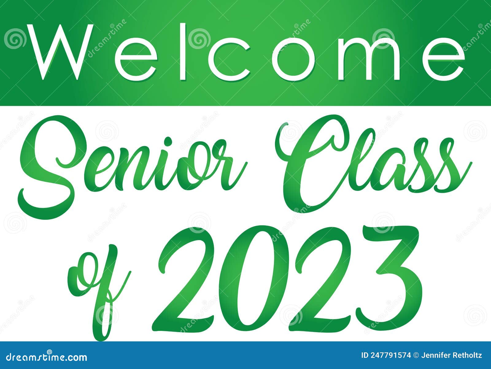 Welcome Senior Class Of 2022 Black And White Vector Illustration ...