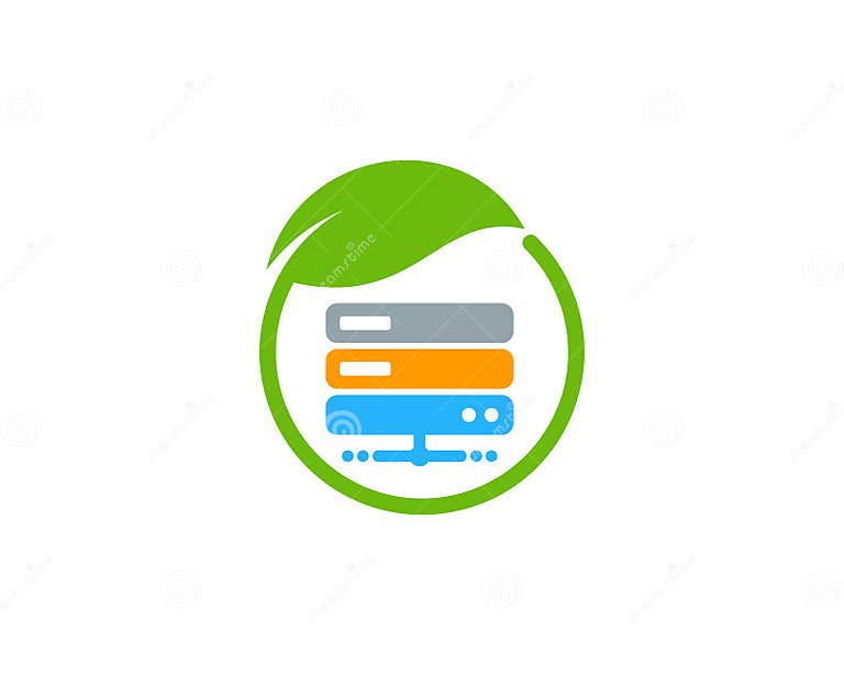 Green Server Logo Icon Design Stock Illustration - Illustration of ...