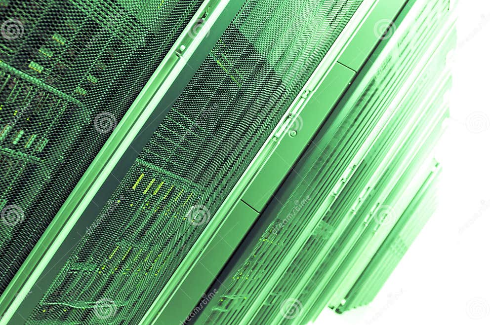 Green Servers stock image. Image of connection, internet - 25496859