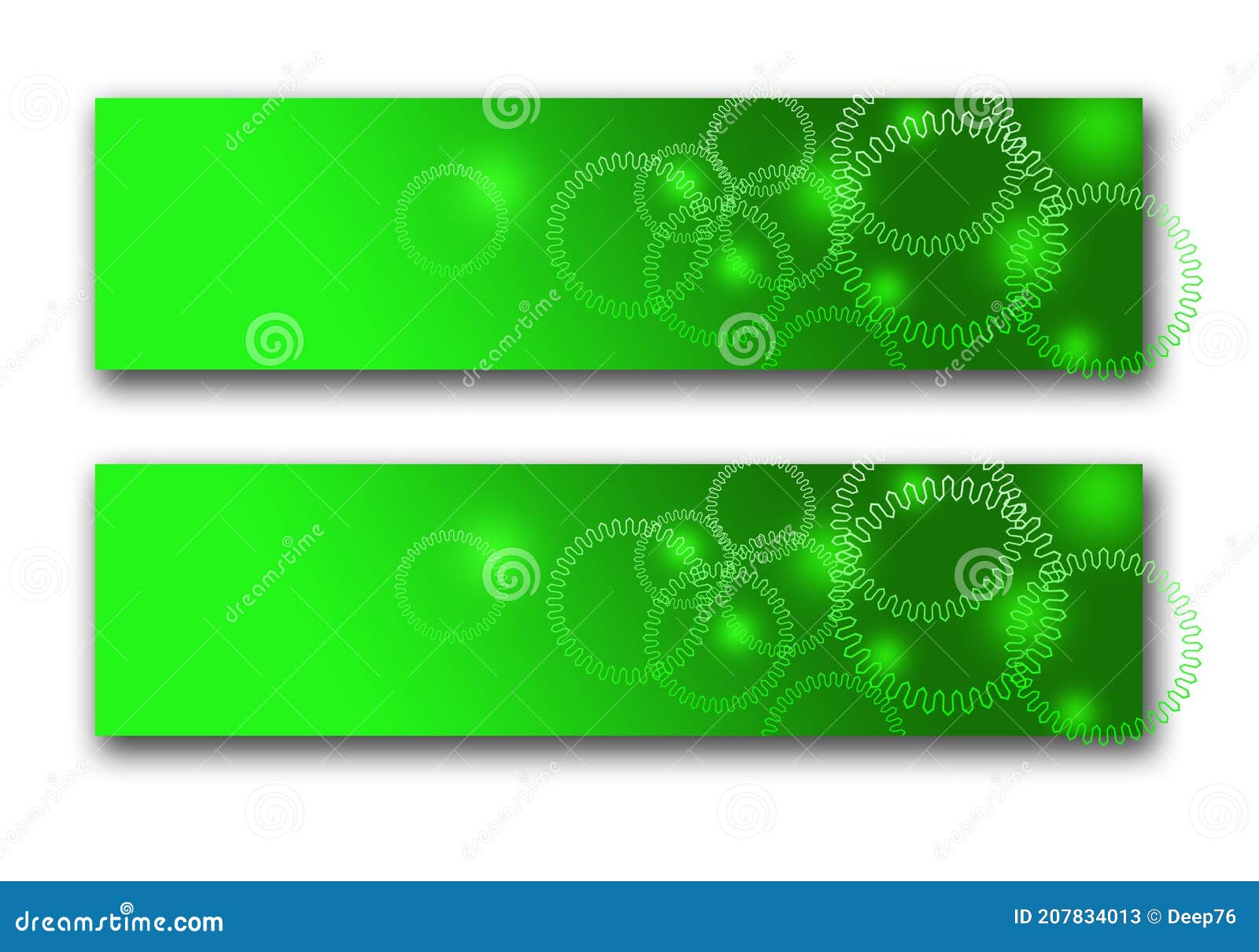 Green Set of Banners with Elements and Sparkle Stock Illustration ...
