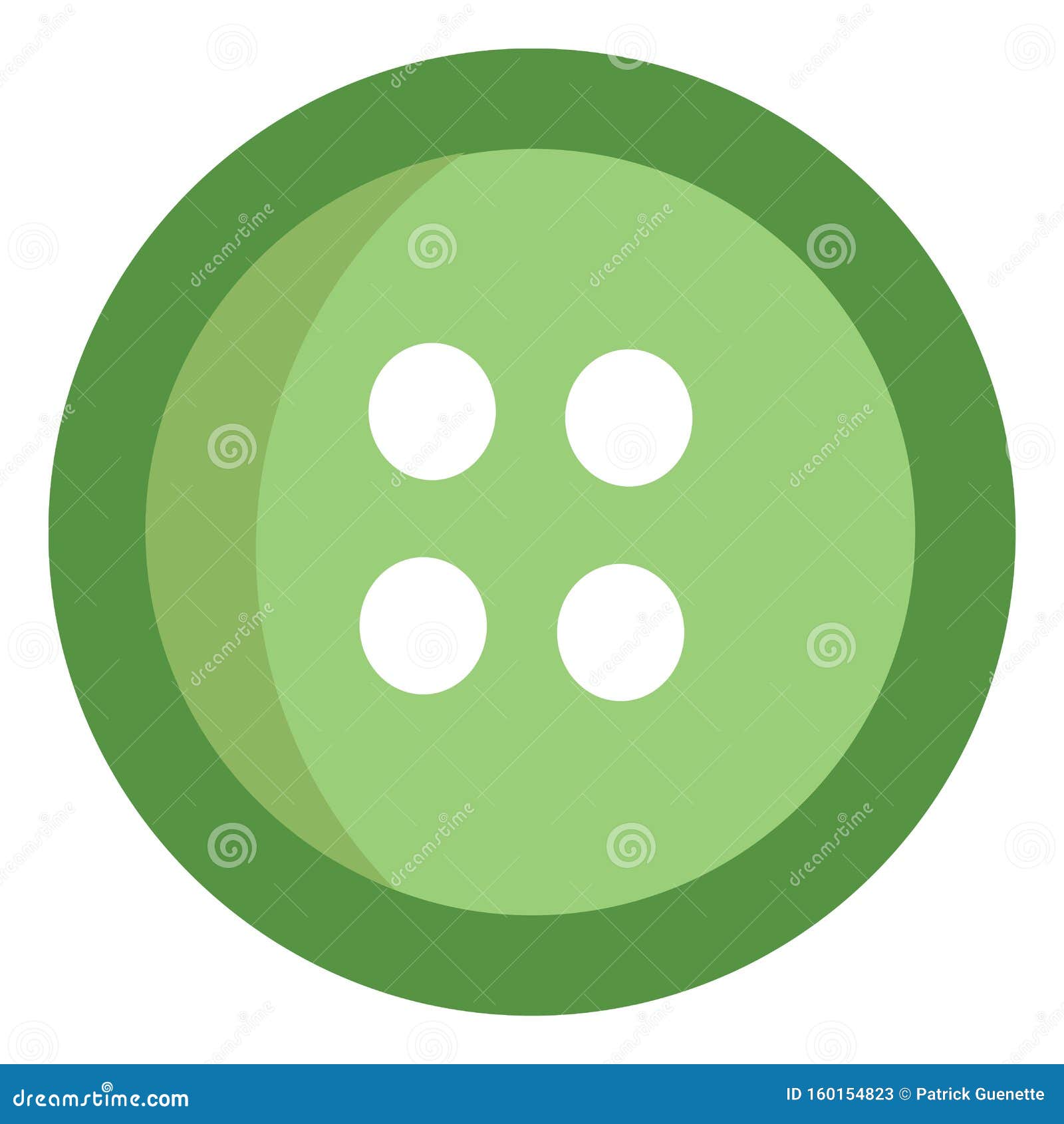Green Sewing Button Vector Illustration Stock Vector - Illustration of plastic, fashion: 160154823
