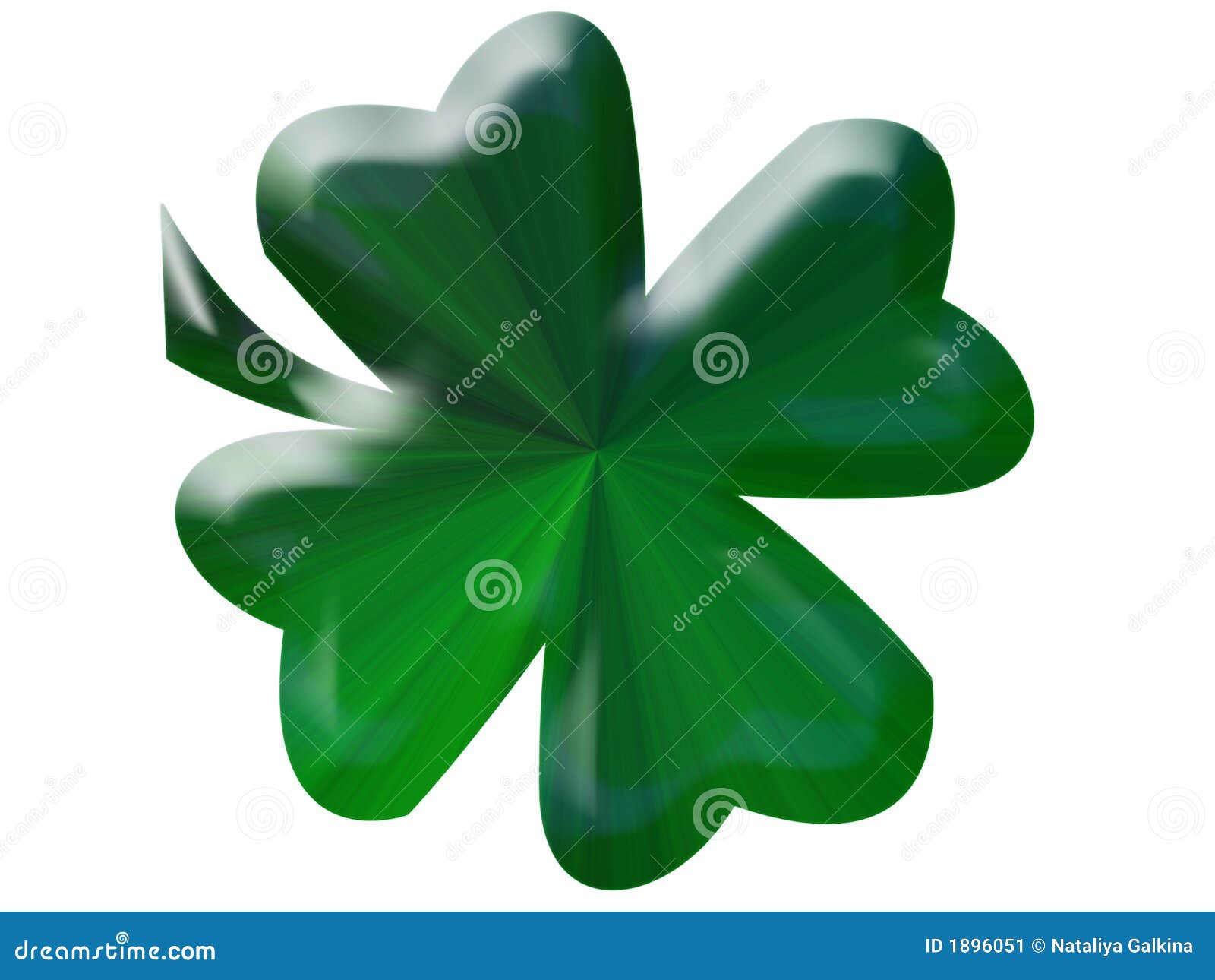 Green Shamrock Symbol And Ireland Silhouette On White Background ...