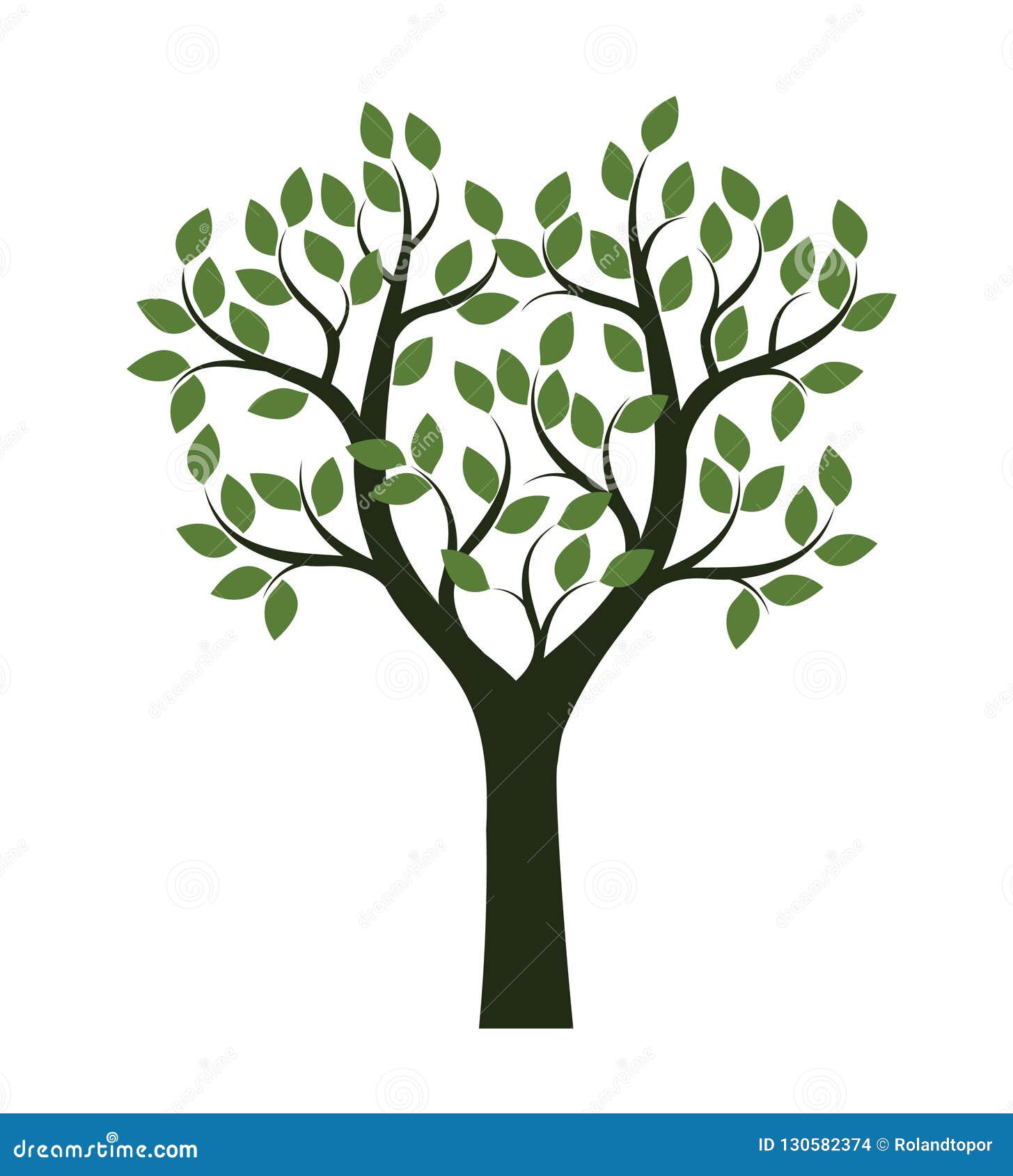 Green Shape of Tree. Vector Illustration Stock Illustration ...