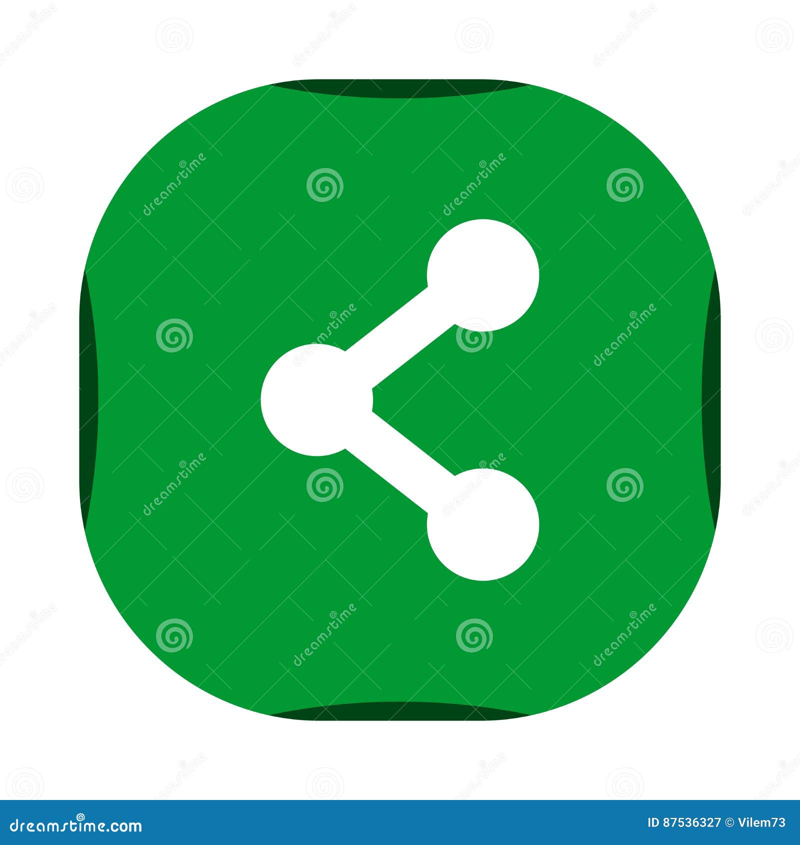 Green Share Icon stock vector. Illustration of file, service - 87536327