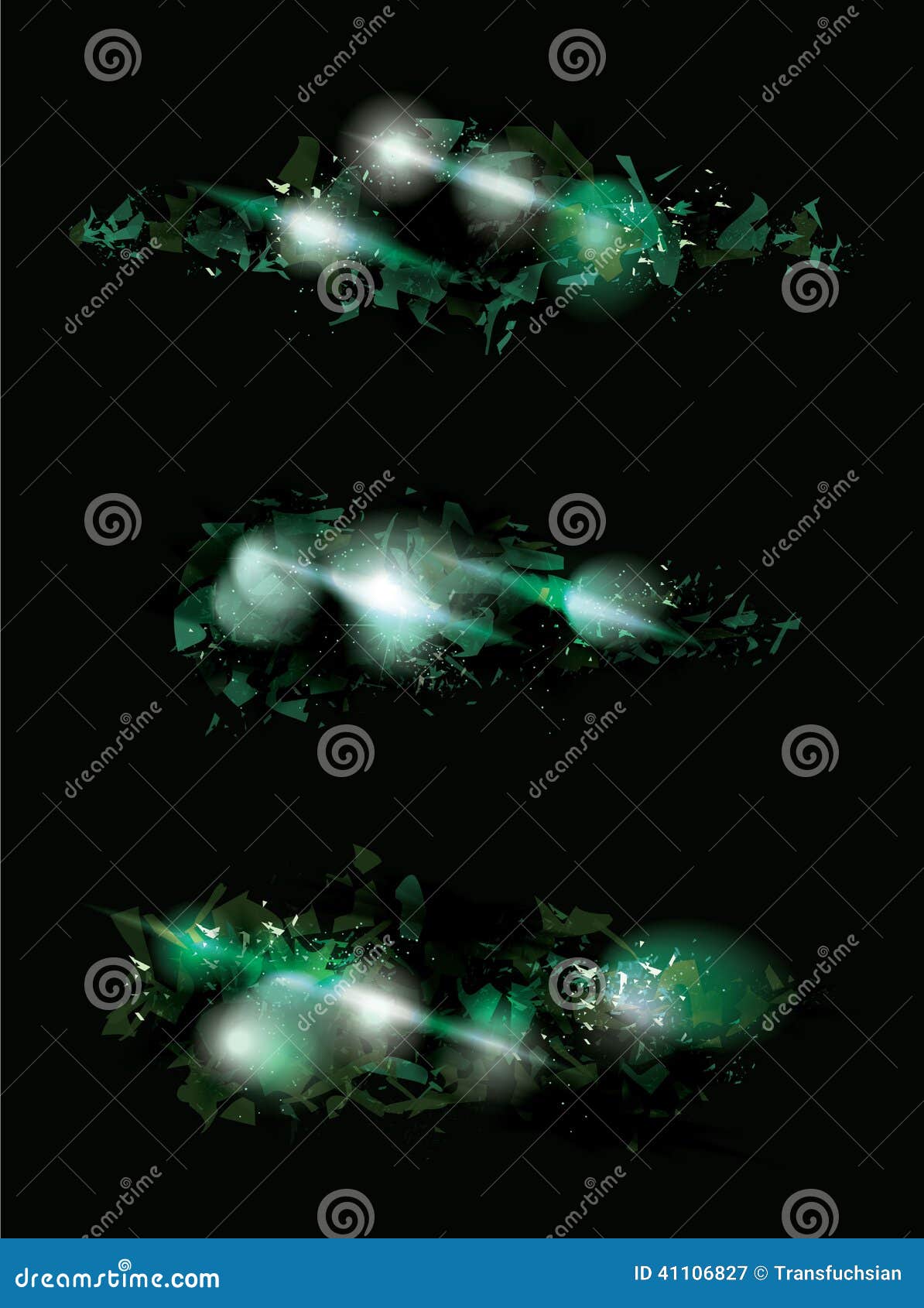Green Shattered Effect Designs Stock Vector - Illustration of blurry ...