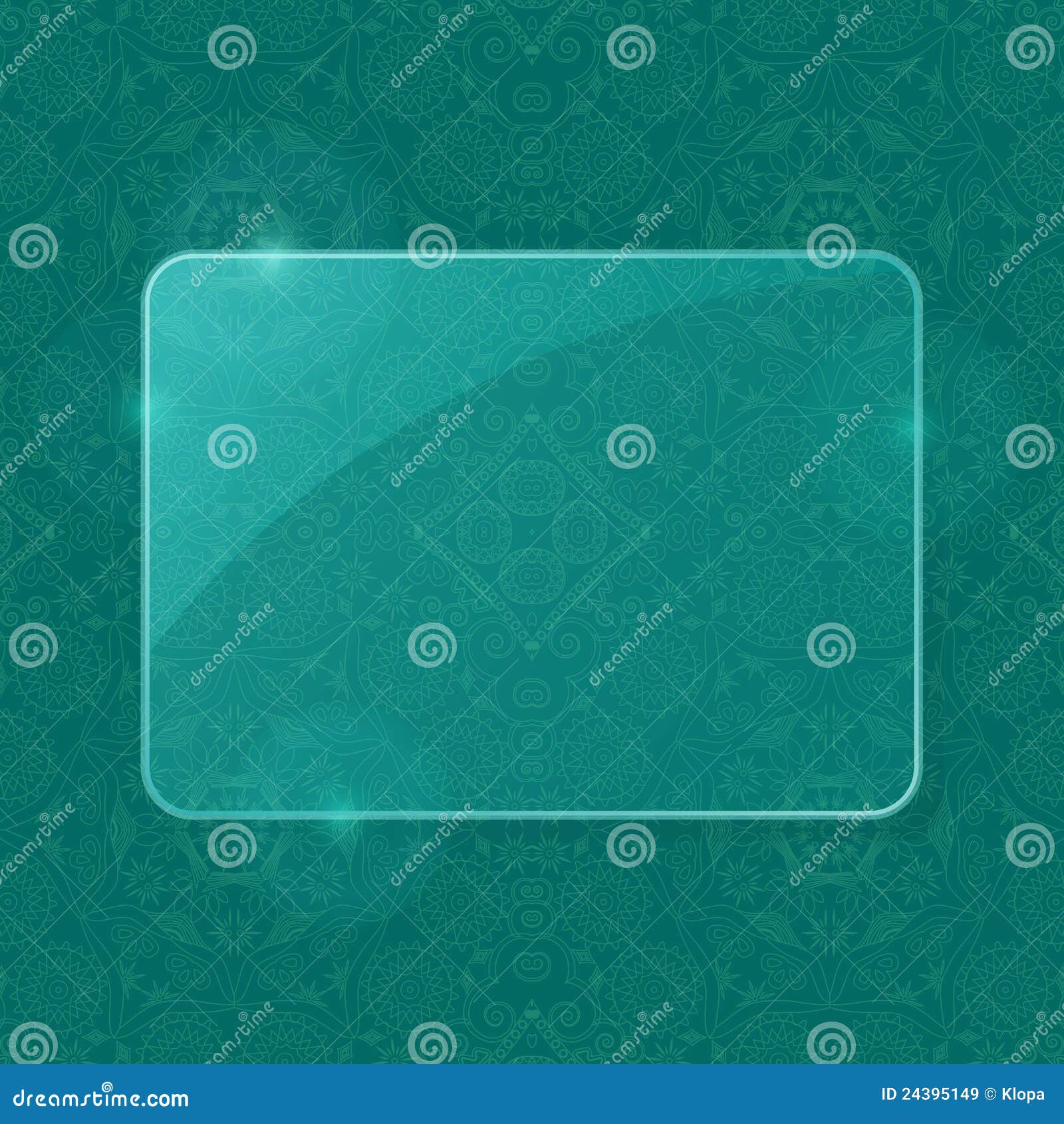Green Sheet of Glass Framework on Pattern Stock Vector - Illustration ...