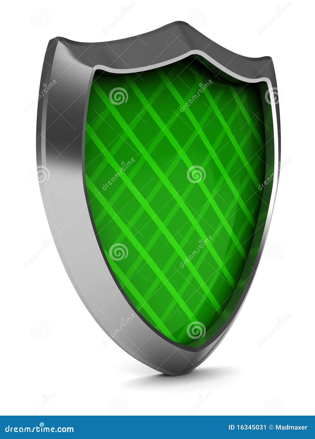 Green shield stock illustration. Illustration of white - 16345031