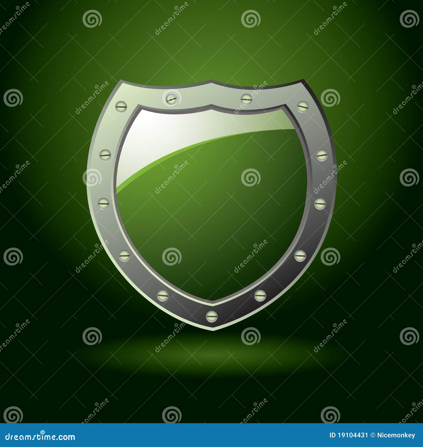 Green shield blank stock vector. Illustration of shield - 19104431