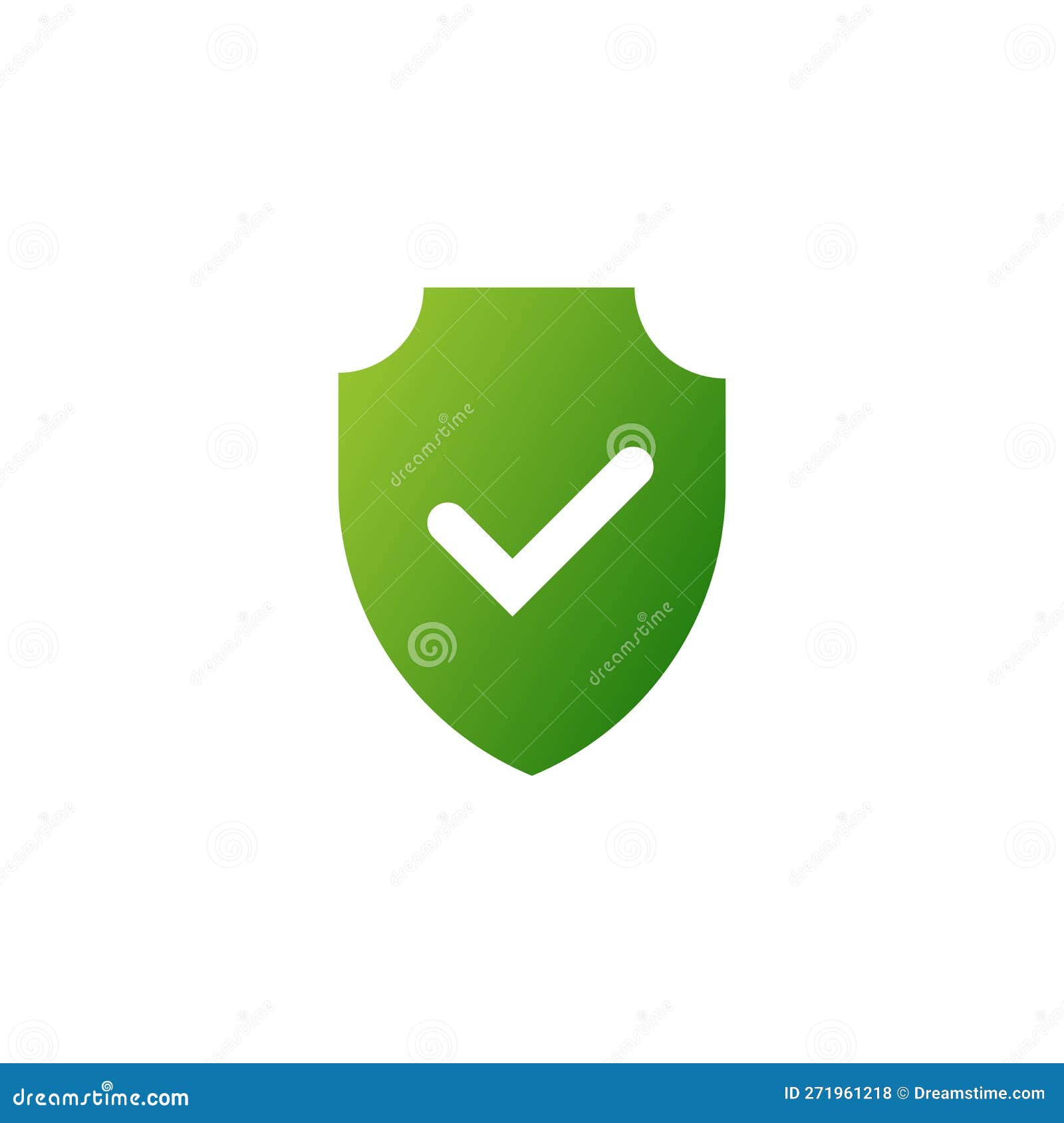 Green Shield with Check Mark Icon Stock Vector - Illustration of green ...