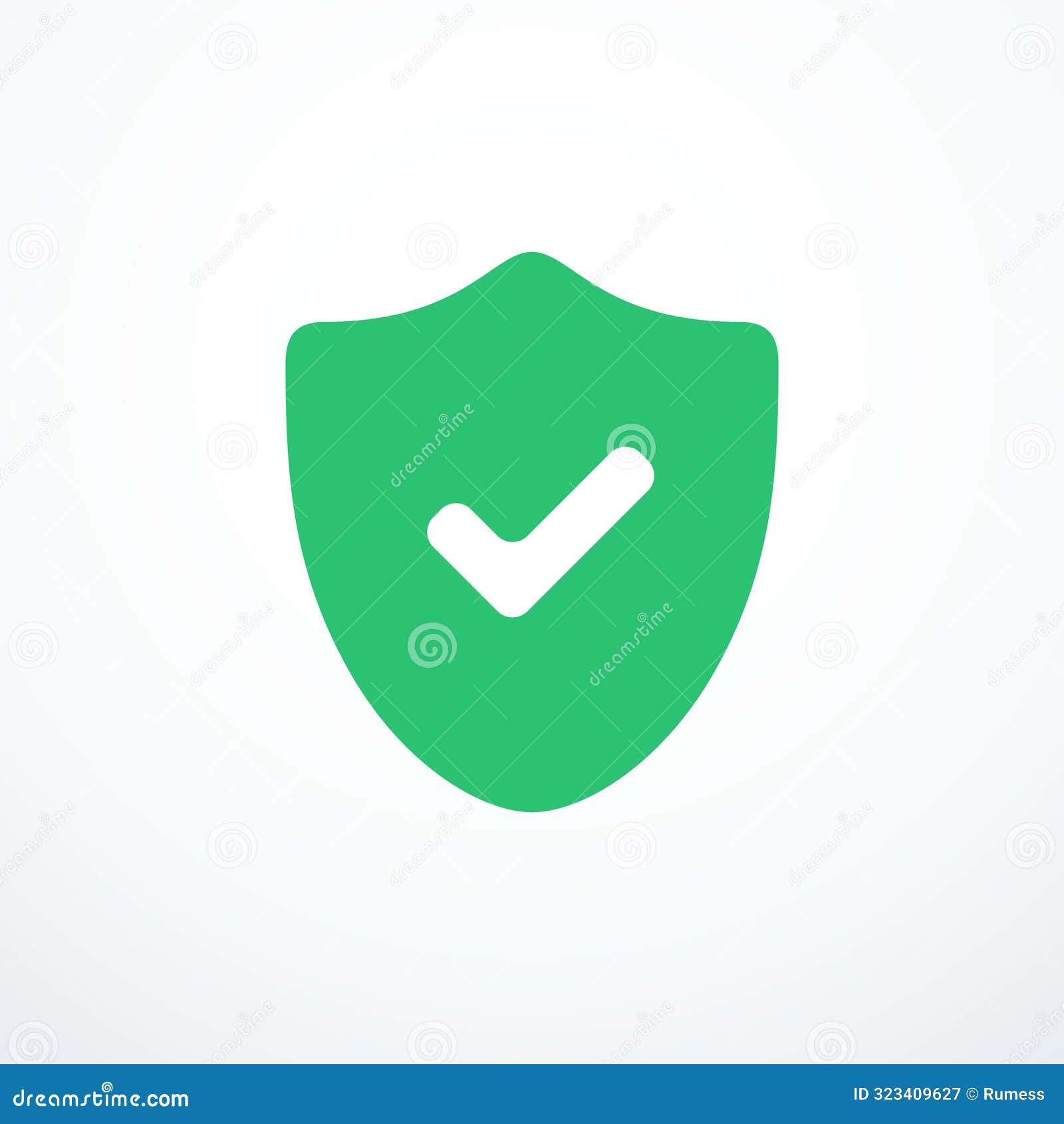 Green Shield Check Mark Icon. Vector Illustration Stock Vector ...