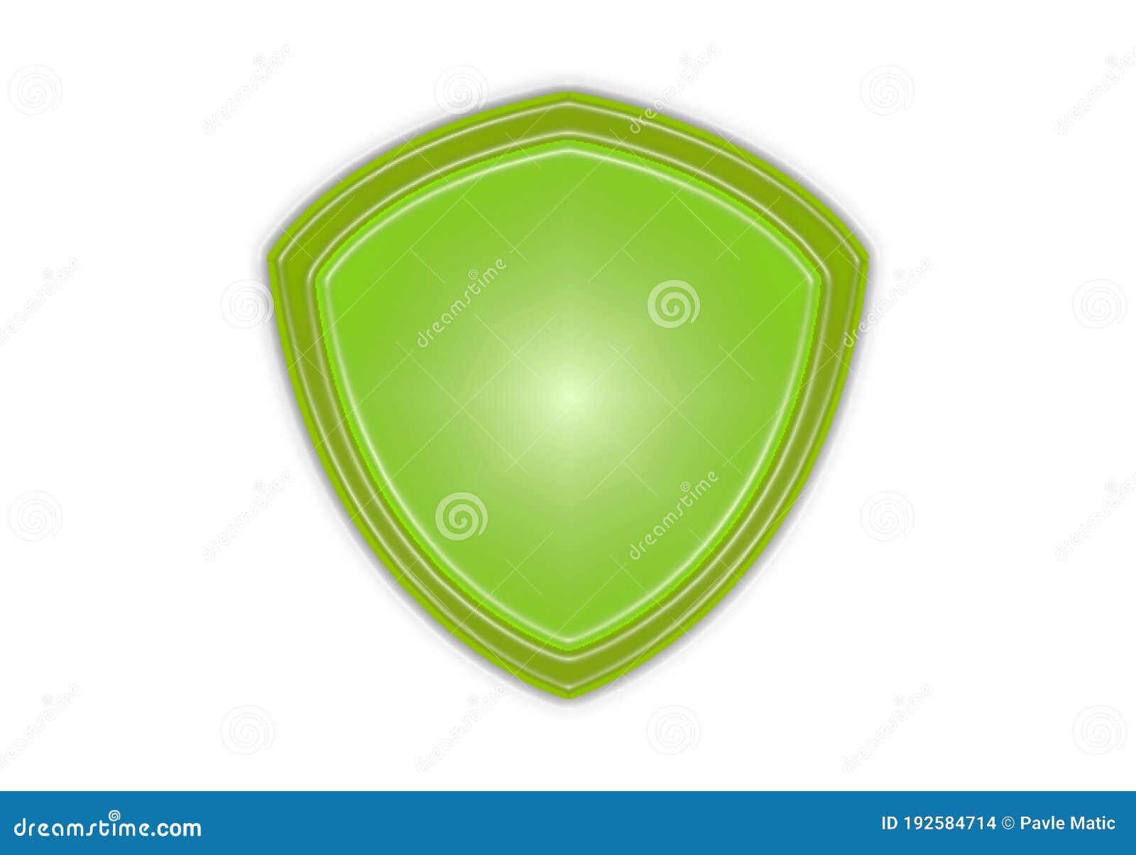 Green Shield Icon Sign Isolated Stock Vector - Illustration of glossy ...