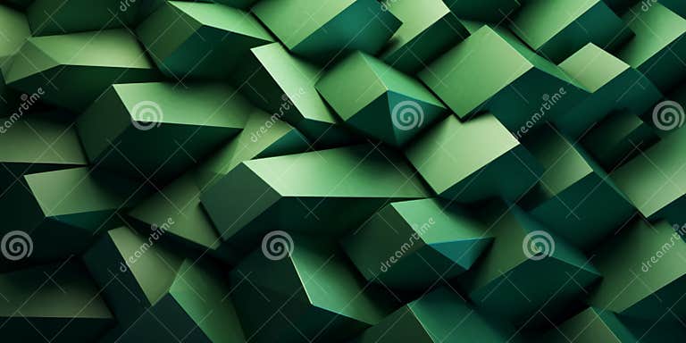 Green Square Geometric Shape Abstract Background Stock Illustration ...