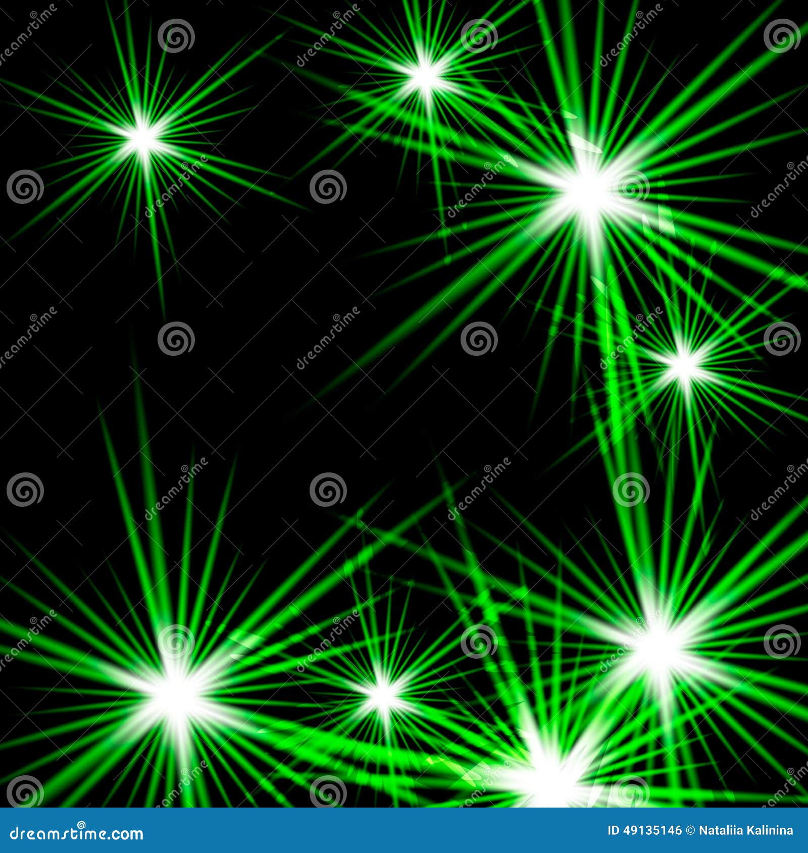 Green shining cosmic light stock vector. Illustration of glitter - 49135146