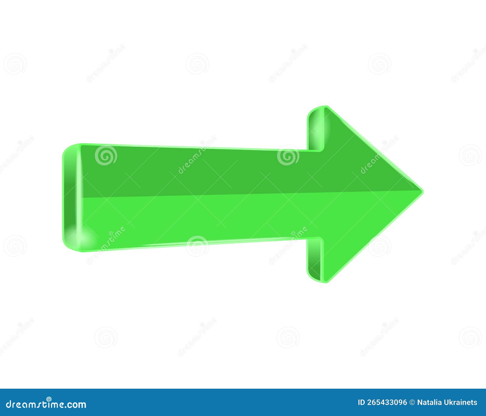 Green shiny arrow stock vector. Illustration of shadow - 265433096
