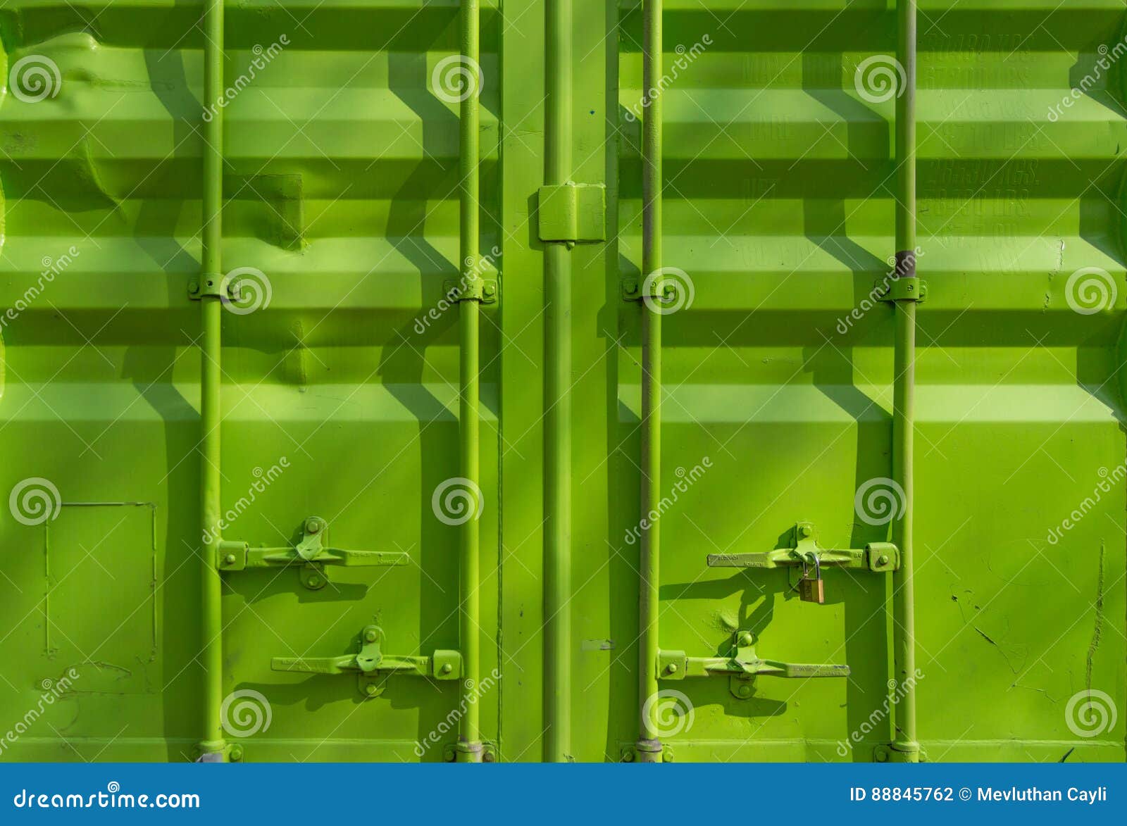 Green Shipping Container stock photo. Image of container - 88845762