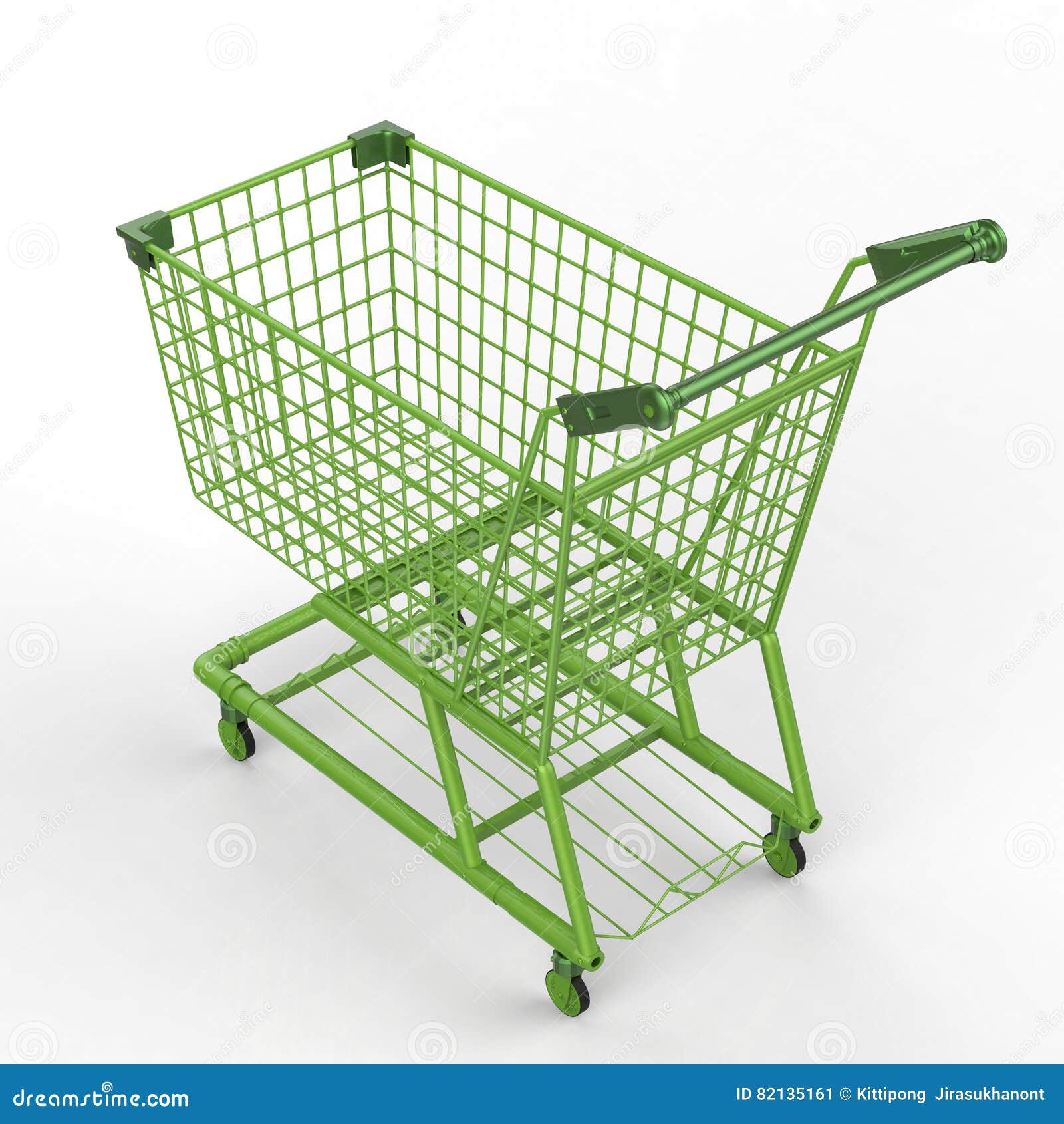 Green shopping cart stock image. Image of handcart, supermarket - 82135161