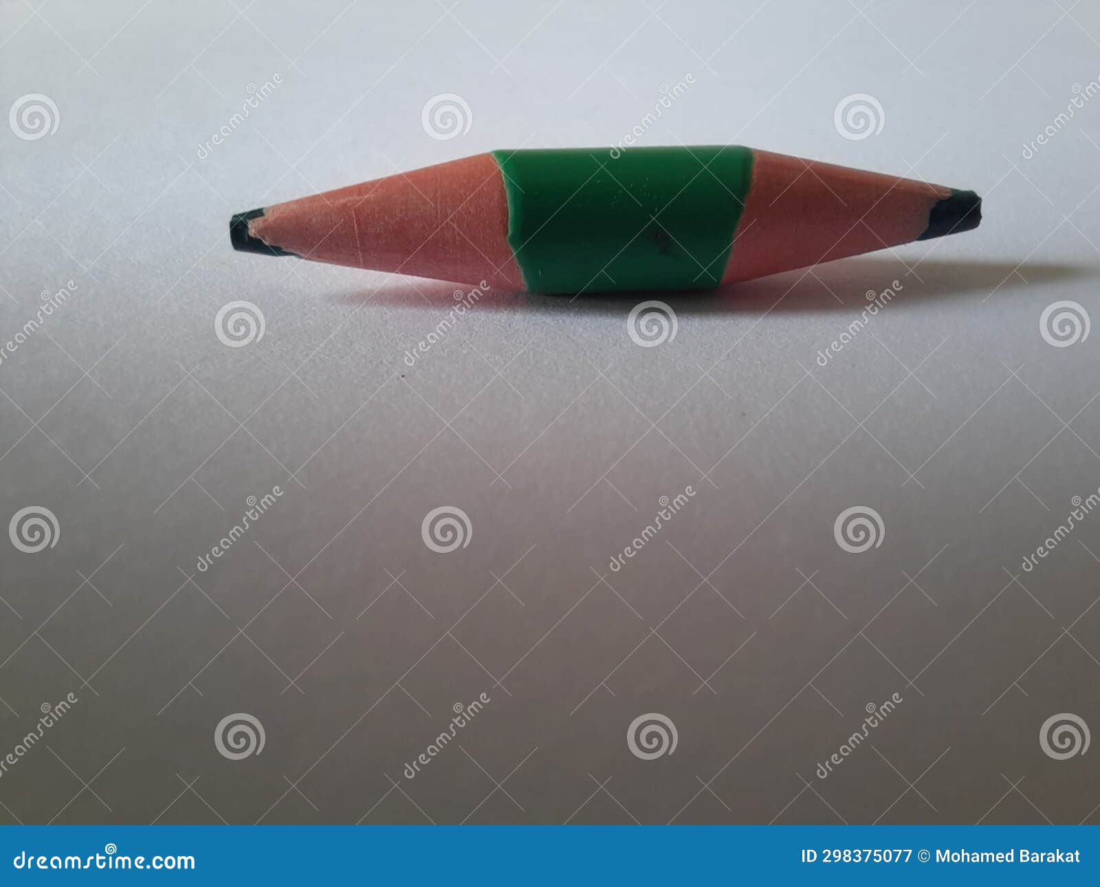 Green Short Pencil that is Sharpened on Both Sides, Bullet Shaped Stock ...