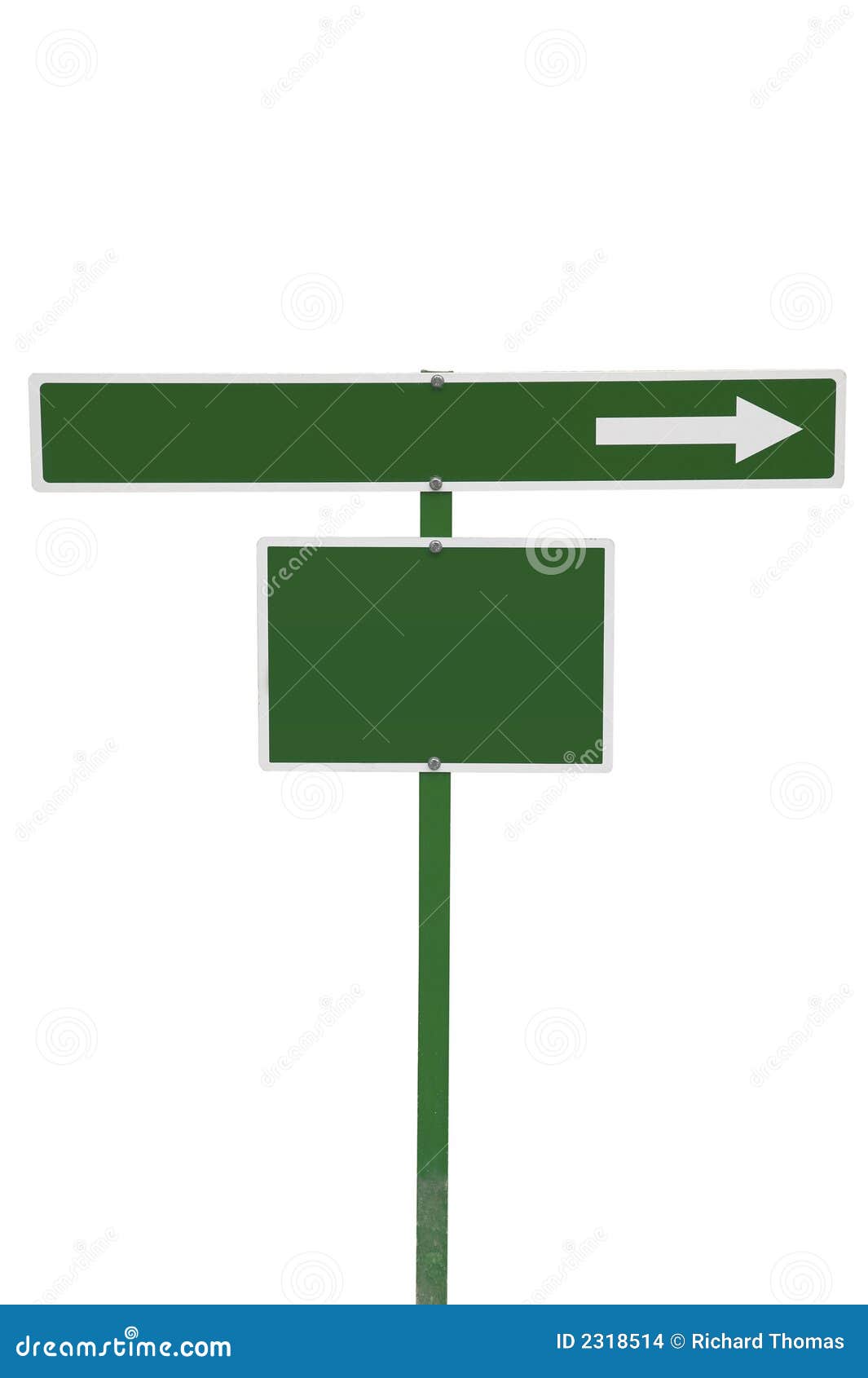 Green sign stock photo. Image of stake, isolated, sign - 2318514