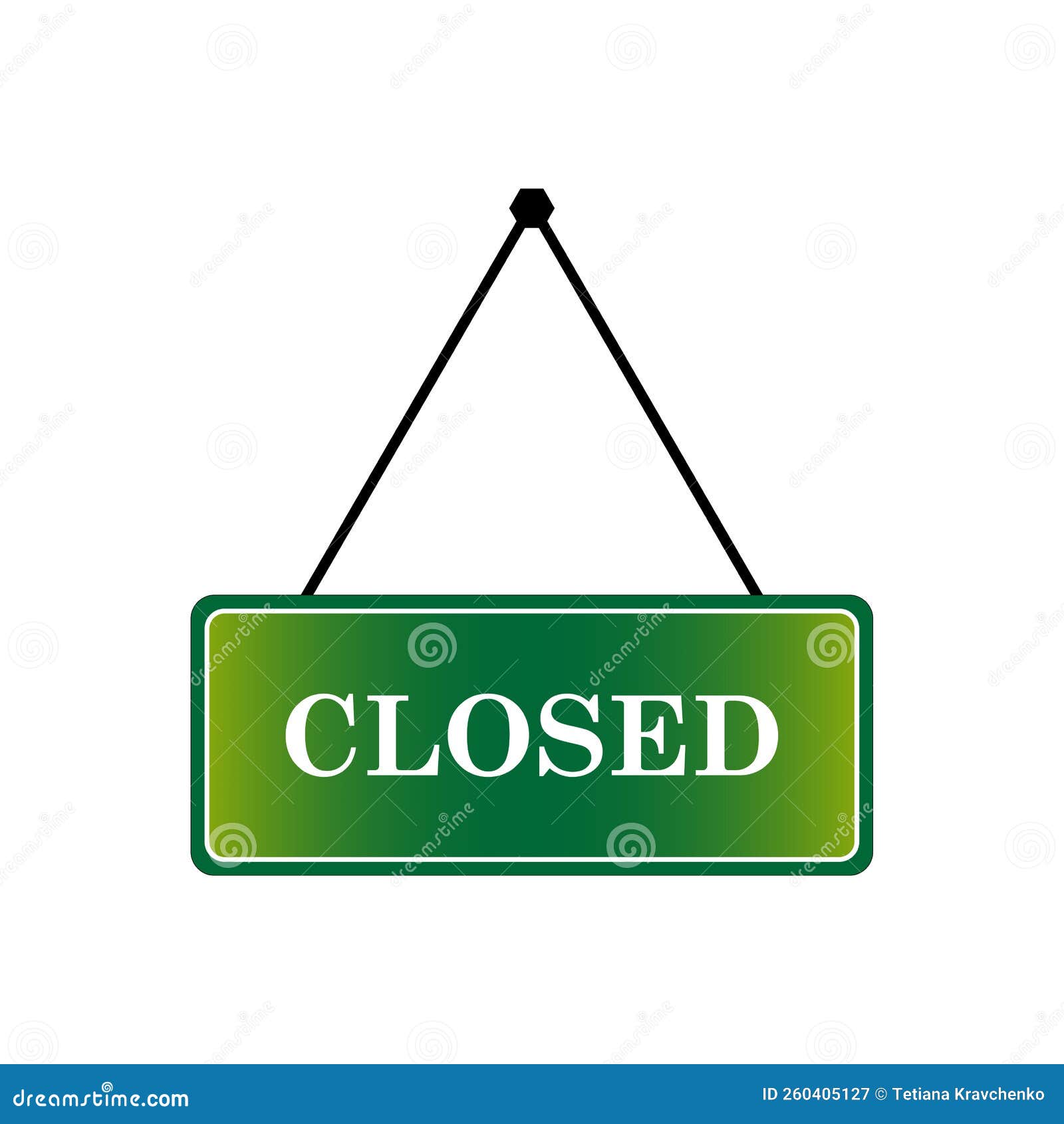 Green Sign Closed. Vector Illustration. Stock Image Stock Vector ...