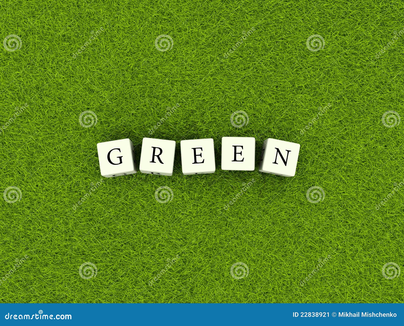 Green sign on grass stock illustration. Illustration of green - 22838921