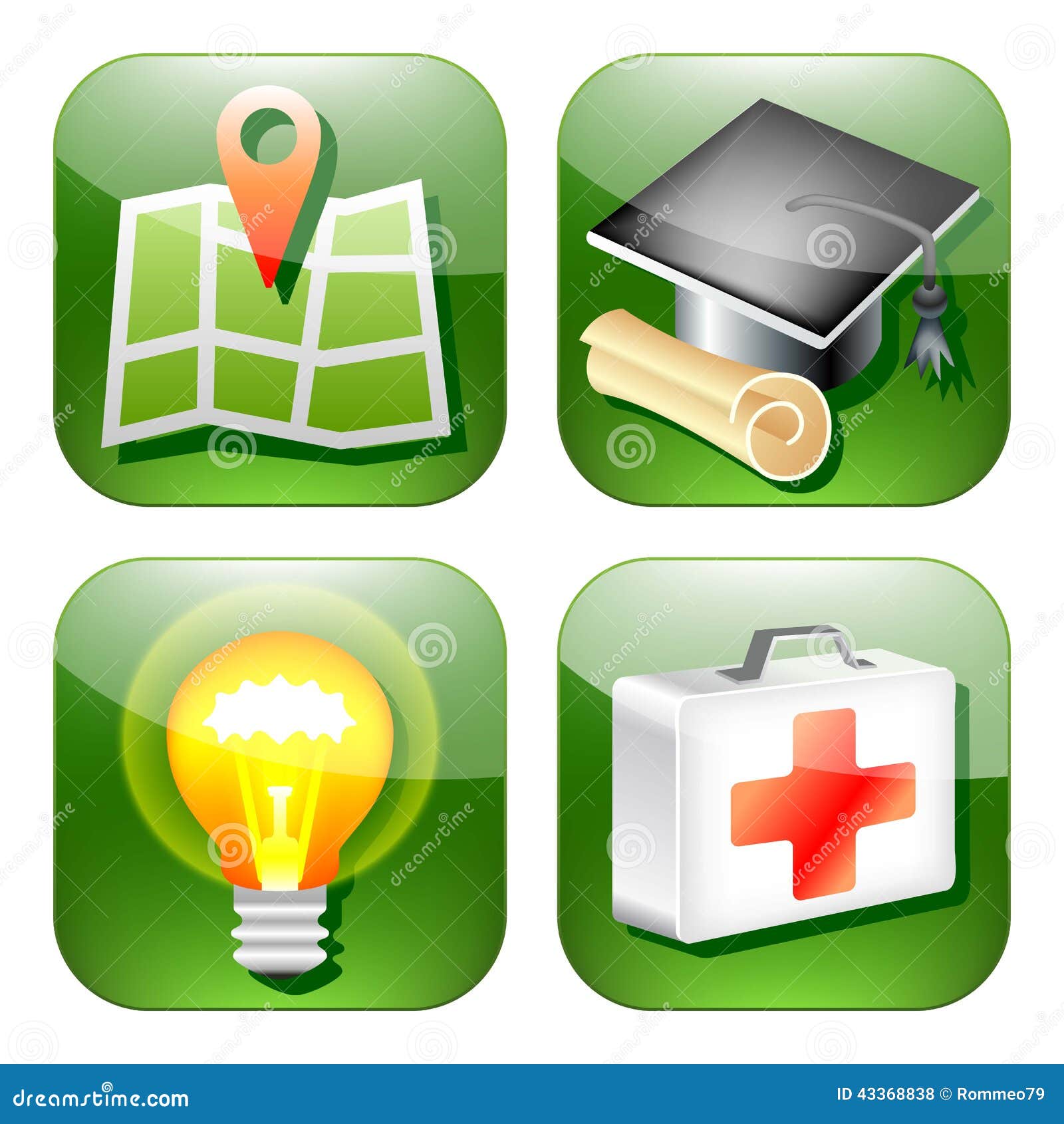 Green sign Icon web vector stock vector. Illustration of lamp - 43368838