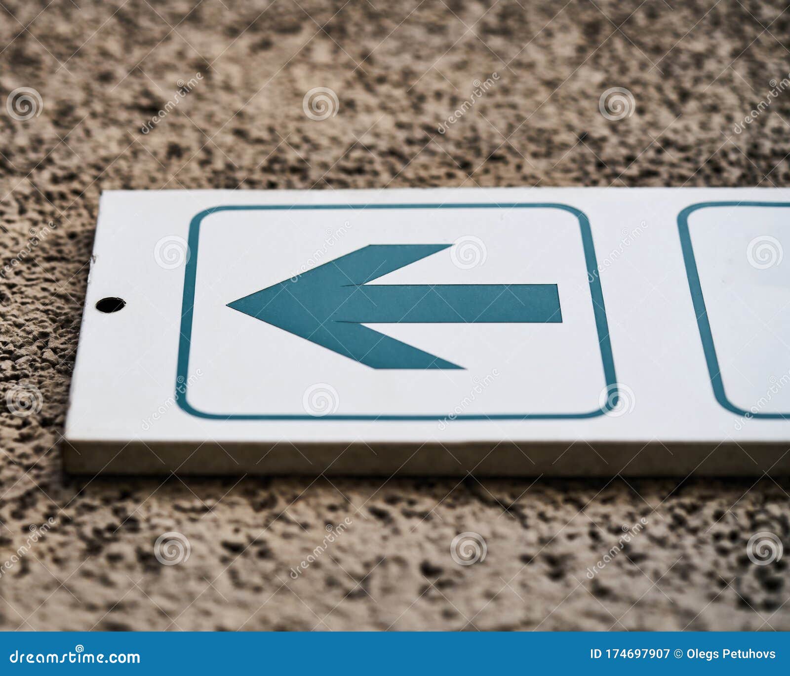 Green Sign with White Arrow Stock Image - Image of notice, place: 174697907