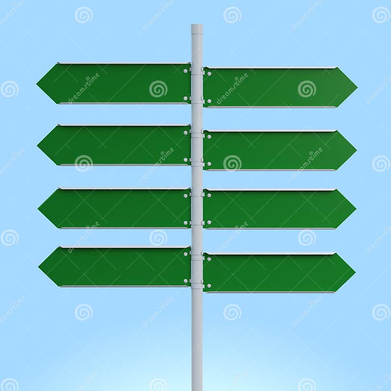 Green signpost stock illustration. Illustration of green - 84349418