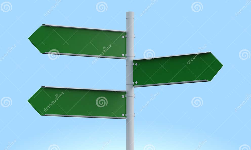 Green signpost stock illustration. Illustration of traffic - 84349429