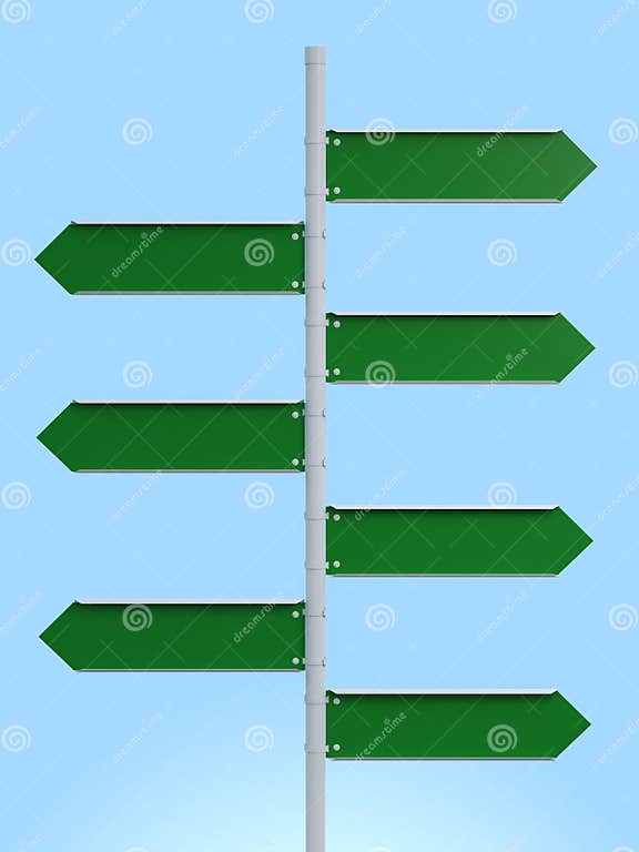 Green signpost stock illustration. Illustration of information - 84349546