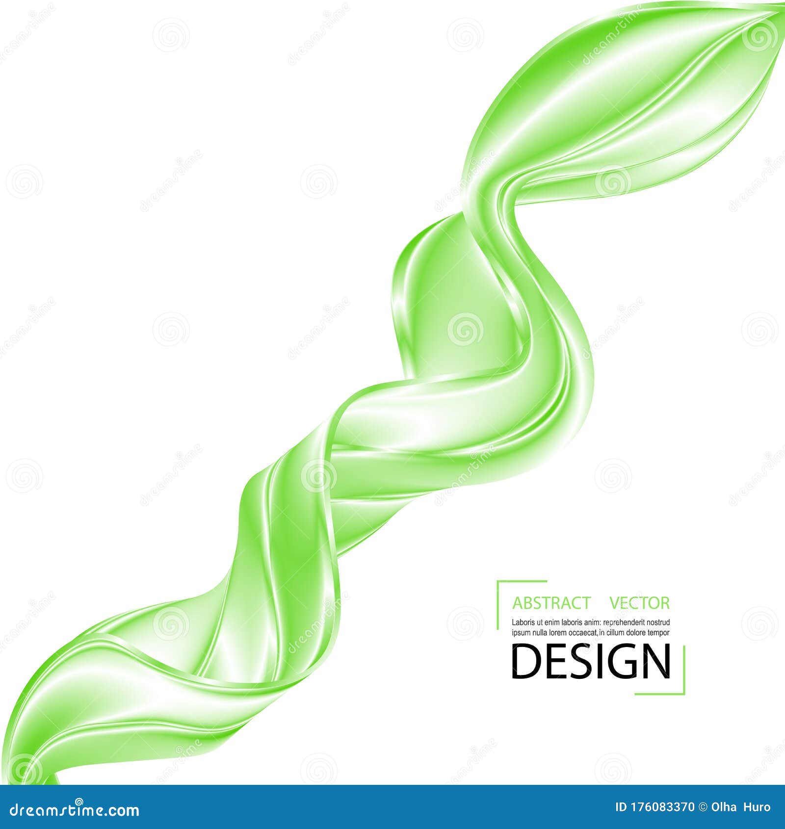 Green Silk Wave, Abstract Background Design, Flyers, Banners, Brochures ...