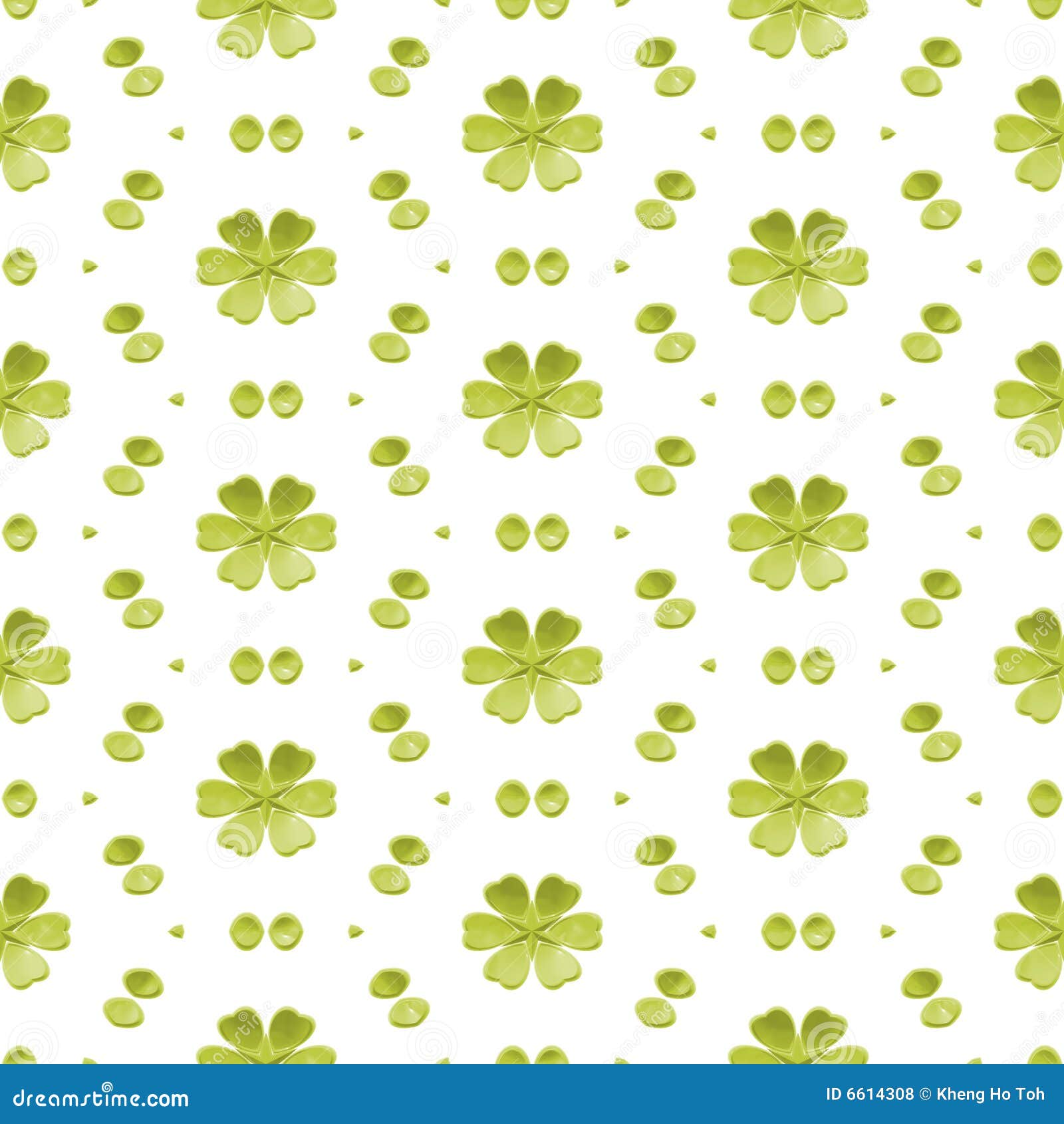 Green Simple Floral Seamless Background Stock Illustration ...