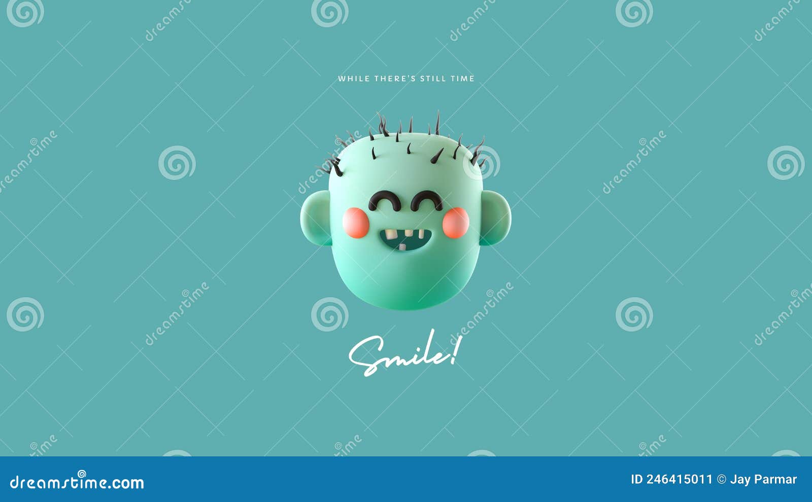 Green Simple Smile Wallpaper Stock Illustration - Illustration of ...