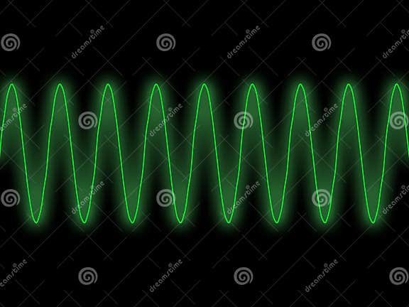 Green sine wave stock illustration. Illustration of audio - 3651780