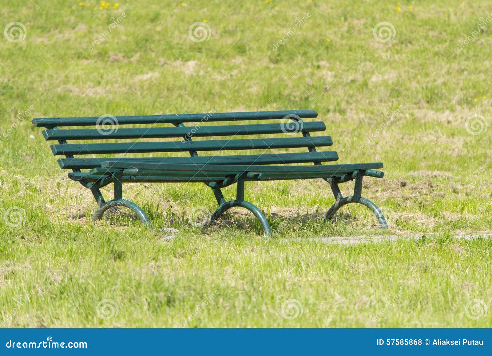 Green sitting bank in park stock photo. Image of relax - 57585868