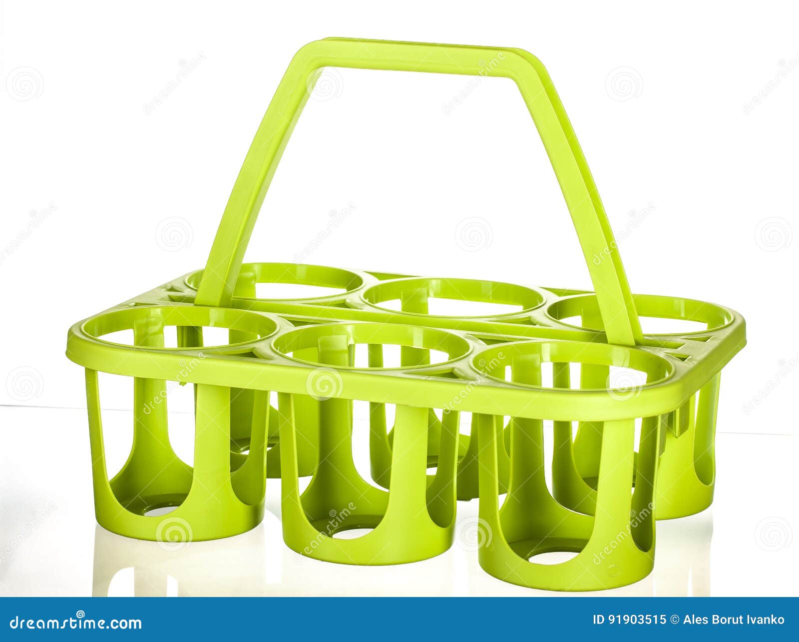 Green Six Pack Bottle Holder Stock Image - Image of bottle, drinking ...