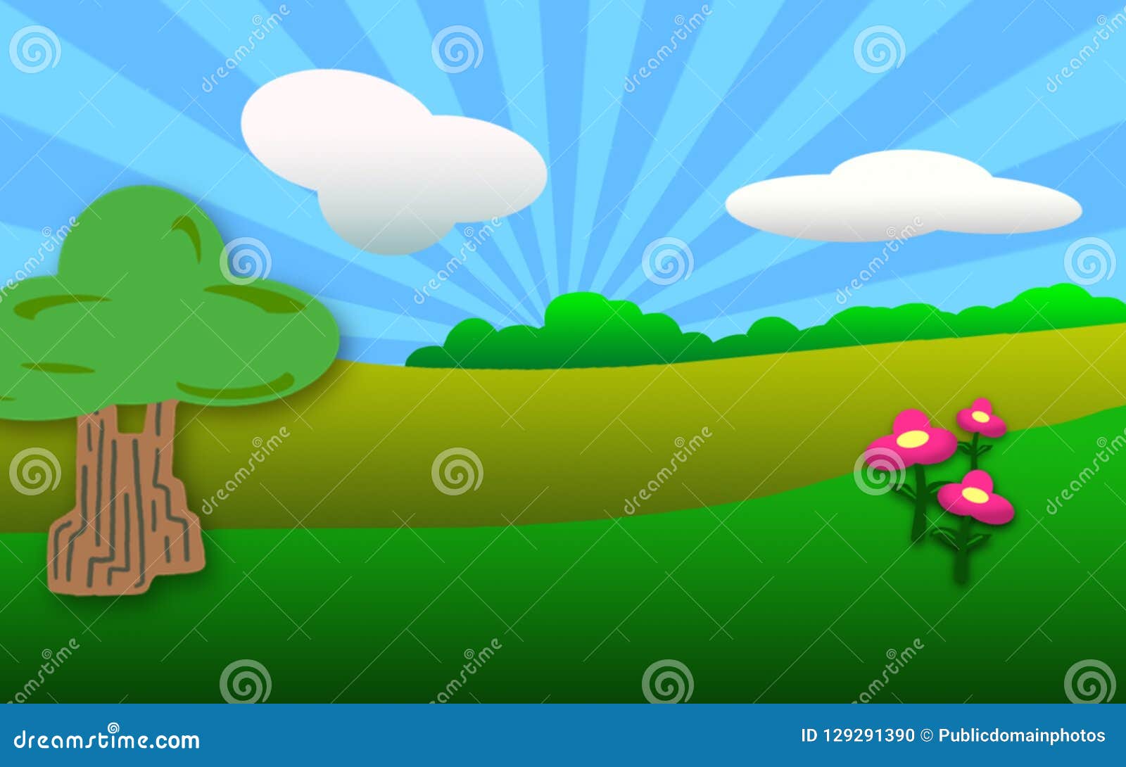 Green, Sky, Ecosystem, Cartoon Picture. Image: 129291390
