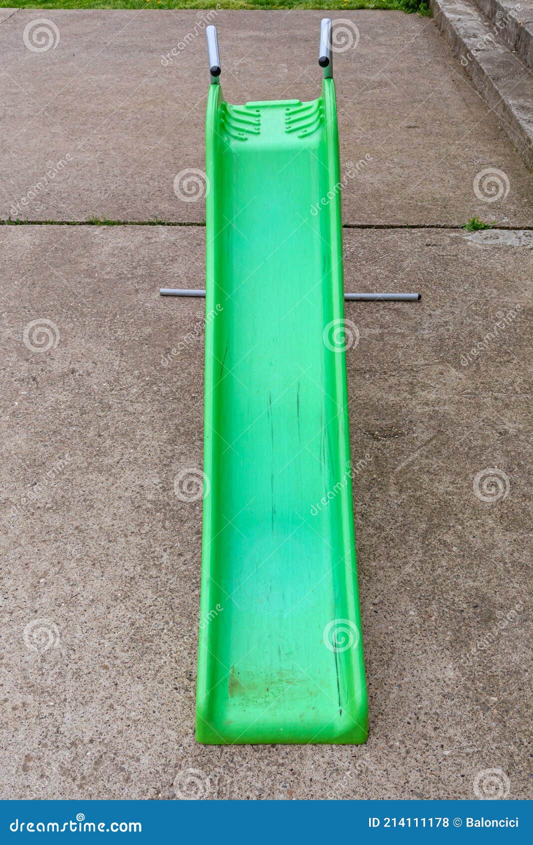 Green Slide Slope stock photo. Image of gravity, slide - 214111178