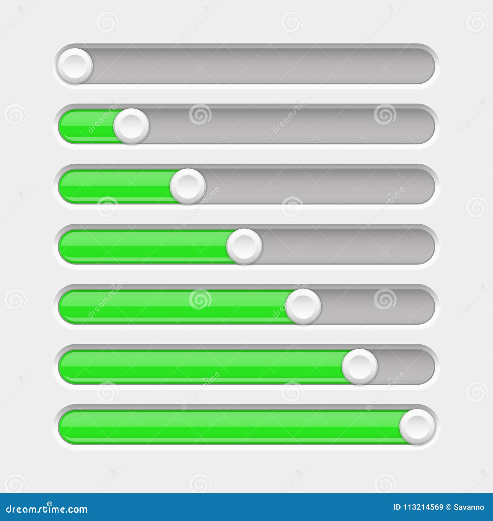 Green Slider Bar. Settings on Control Panel Stock Vector - Illustration ...