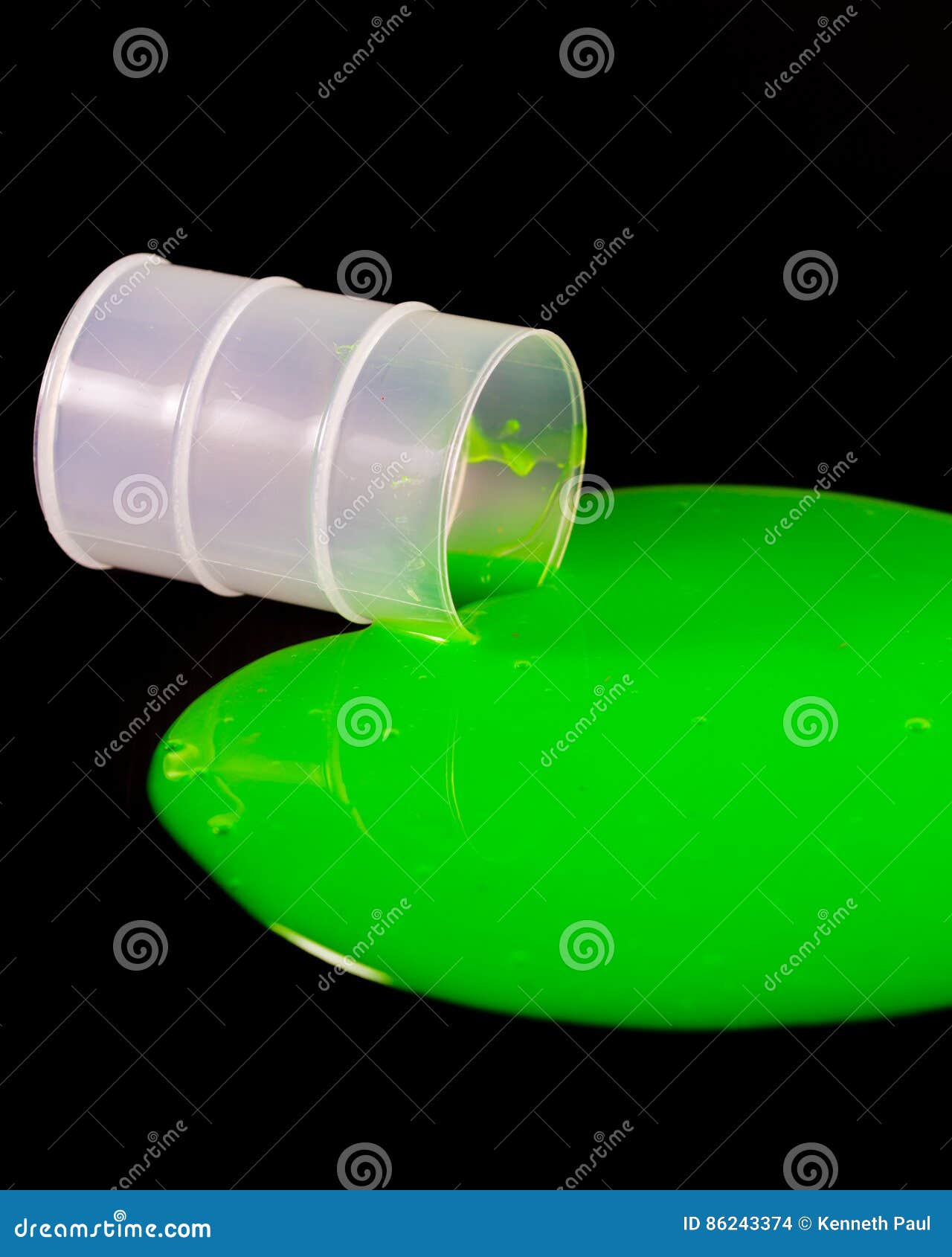 Green Slime Spills Out of Barrel Stock Photo - Image of fluid ...