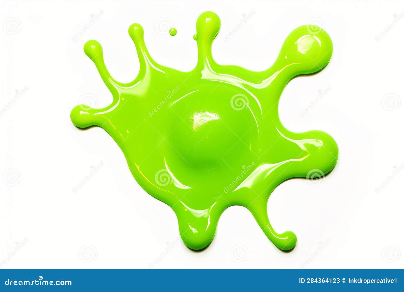 Green Slime Splat. Halloween Dripped Goo Splash Stock Illustration ...