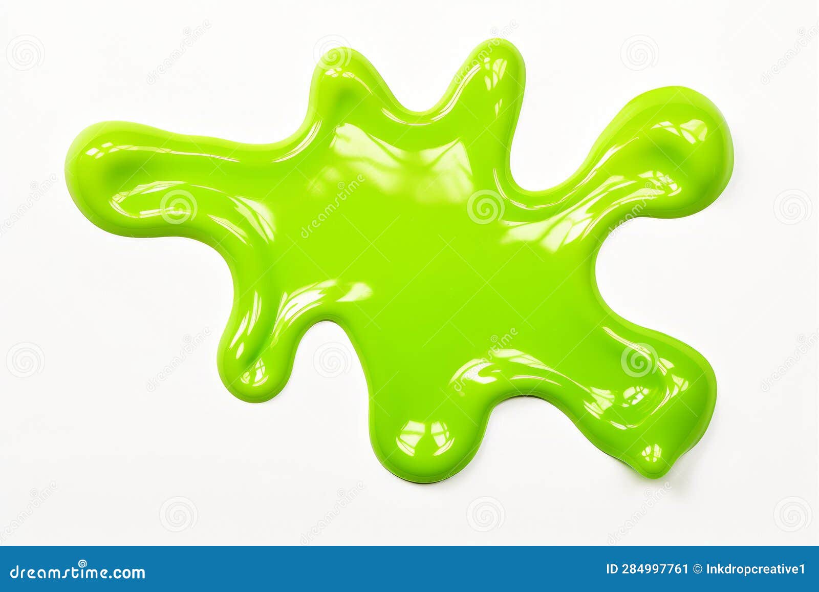 Green Slime Splat. Halloween Dripped Goo Splash Stock Illustration ...