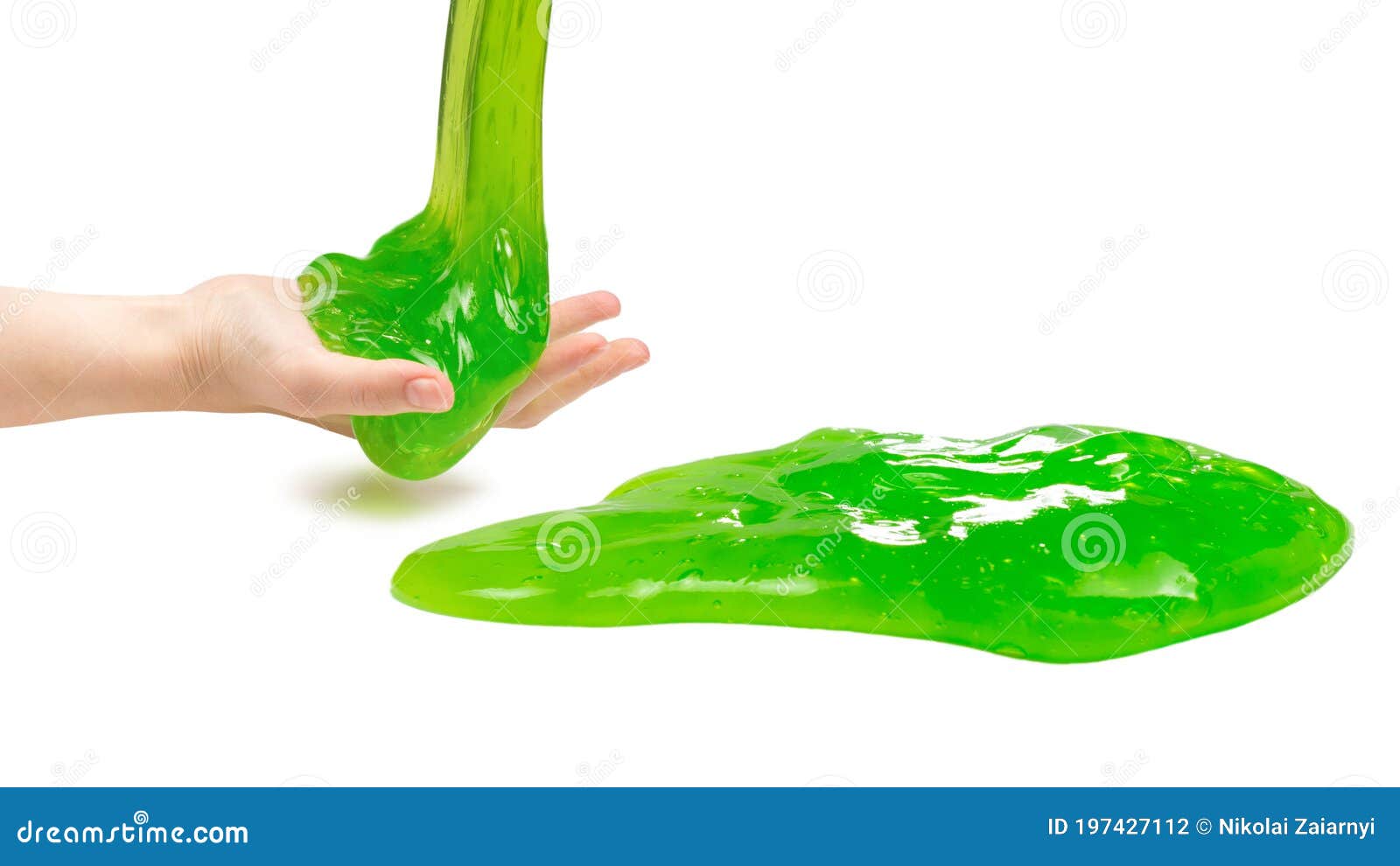 Green Slime Toy Isolated on White Stock Photo - Image of green ...