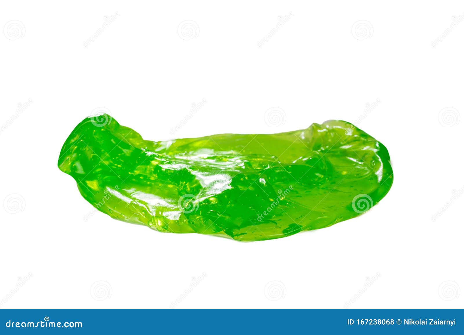 Green Slime Toy Isolated on White Stock Photo - Image of goop, person ...