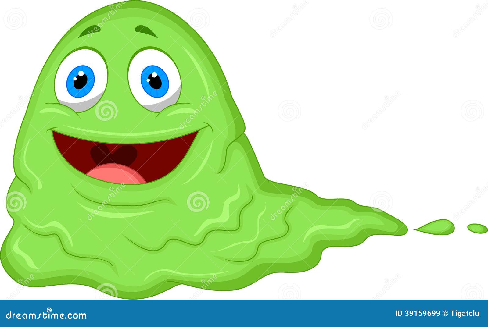 Green Slimy Monster Cartoon Stock Vector - Illustration of eyes, ugly ...