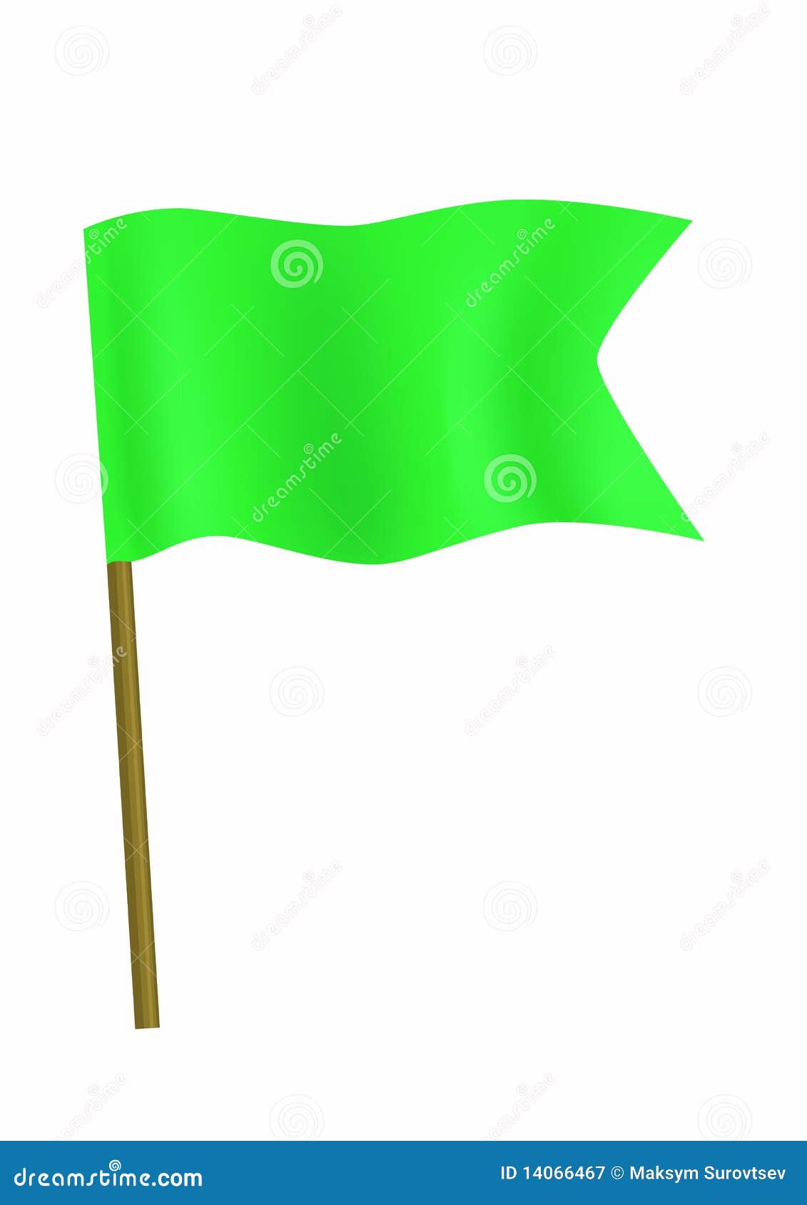 Green small flag stock vector. Illustration of descriptive - 14066467