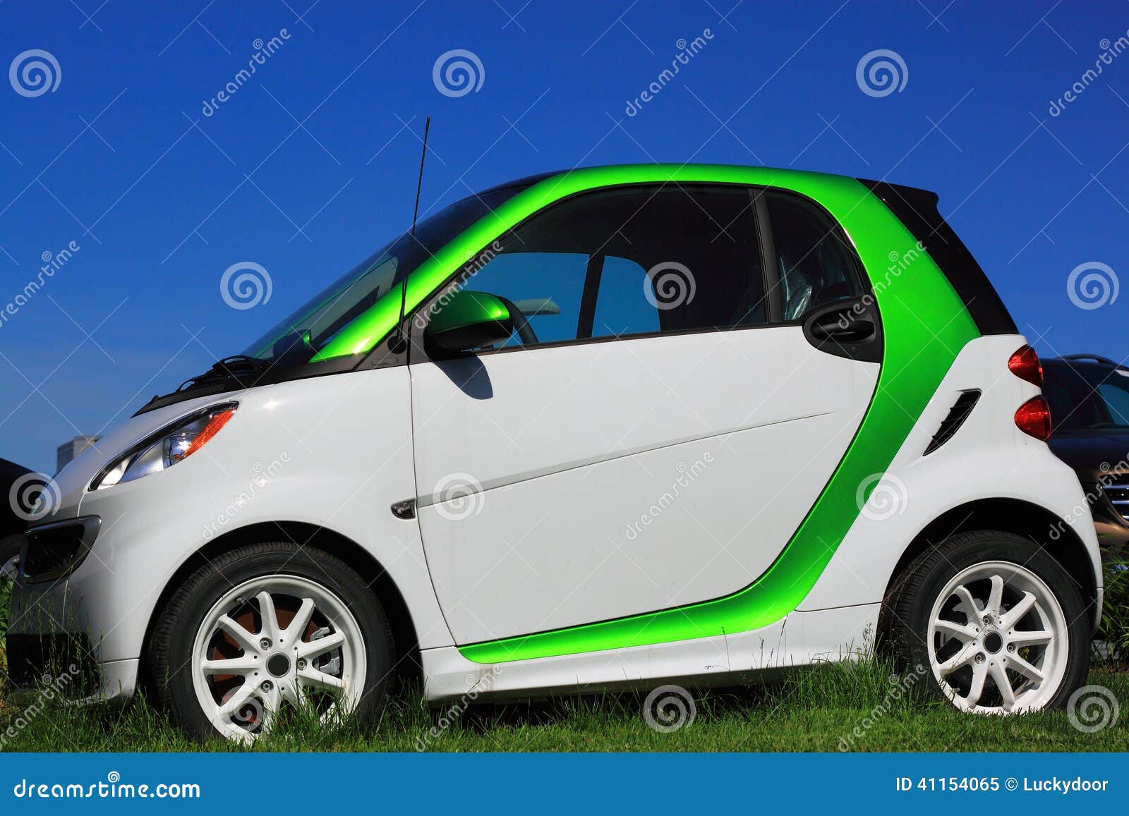 Green Smart Electric Car stock image. Image of electrical - 41154065