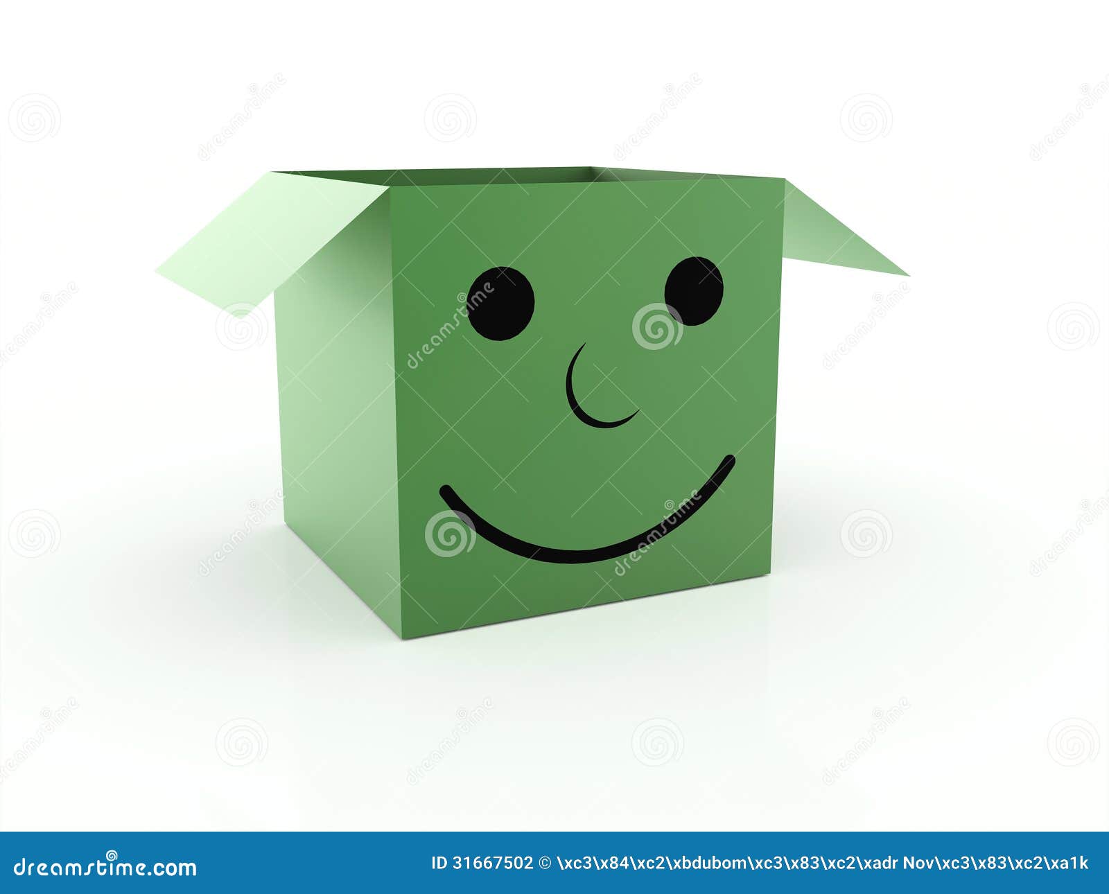 Green smile box stock illustration. Illustration of gift - 31667502