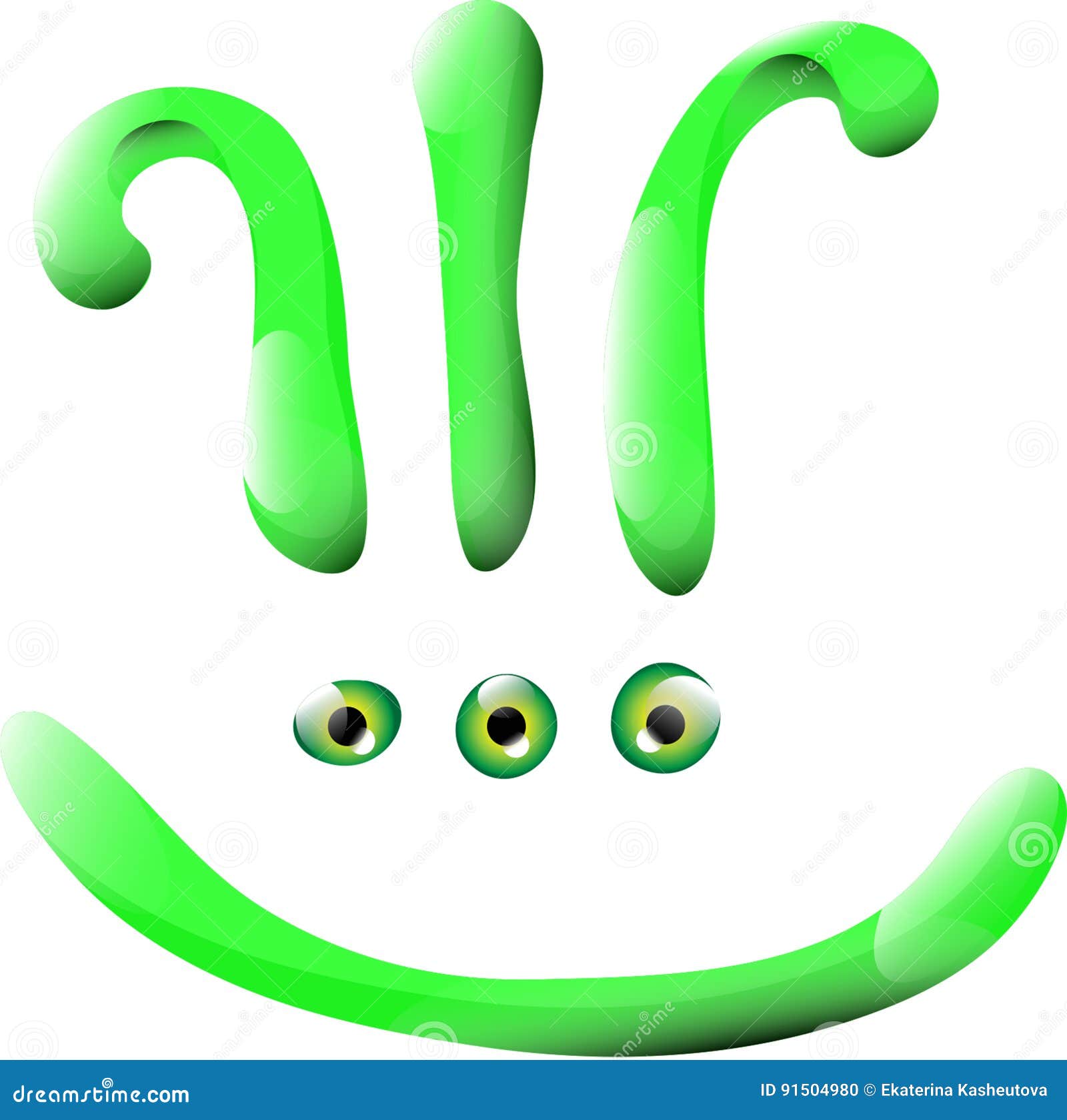 Green smile stock vector. Illustration of color, symbol - 91504980
